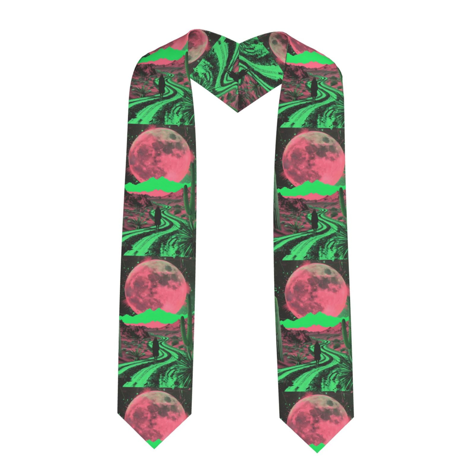 Logiee Neon Desert Moon Print Unisex Adult Graduation Stole Shawl 72 ...