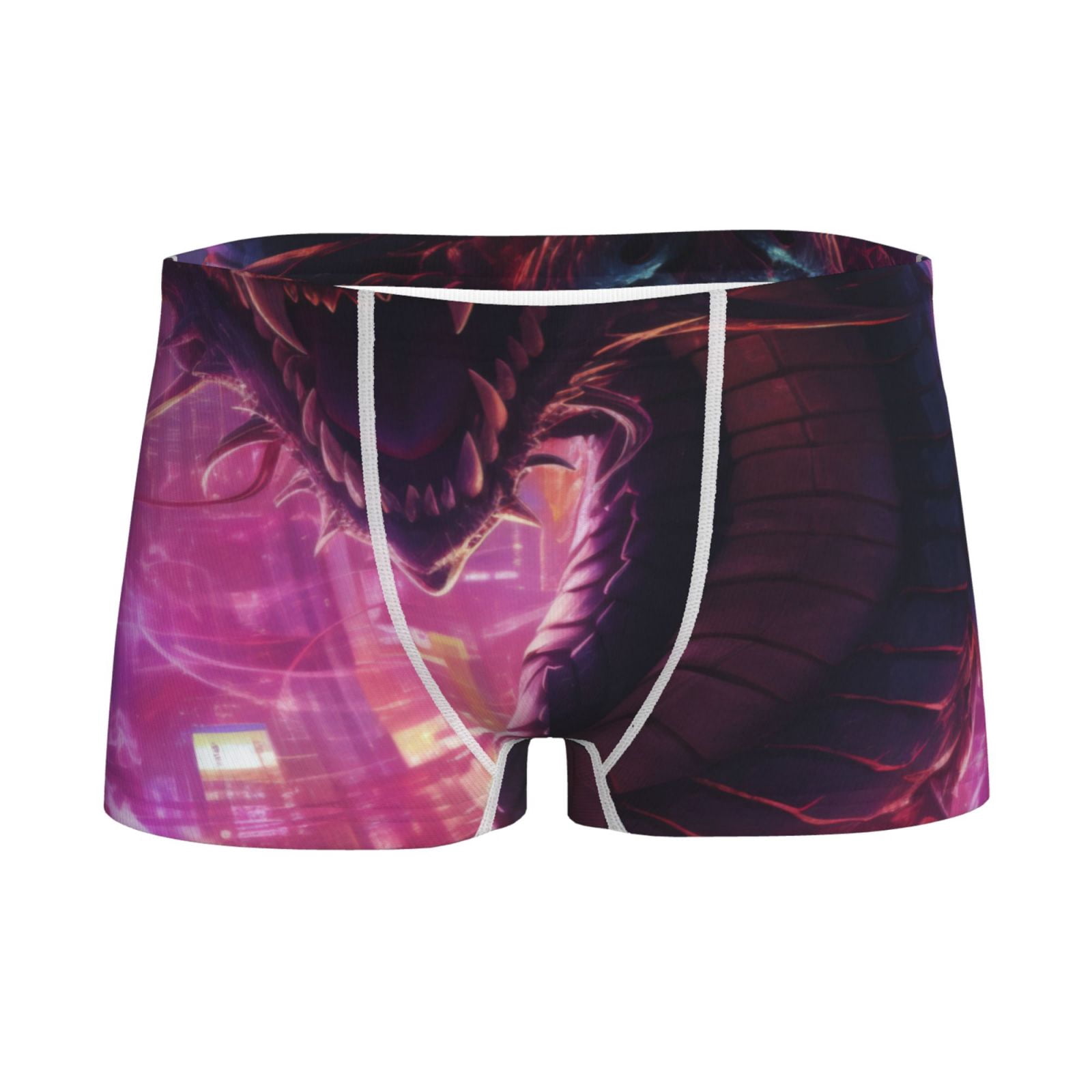 Logiee Neon Futuristic Dragon Print Boys' Boxer Briefs,Tween Boy ...