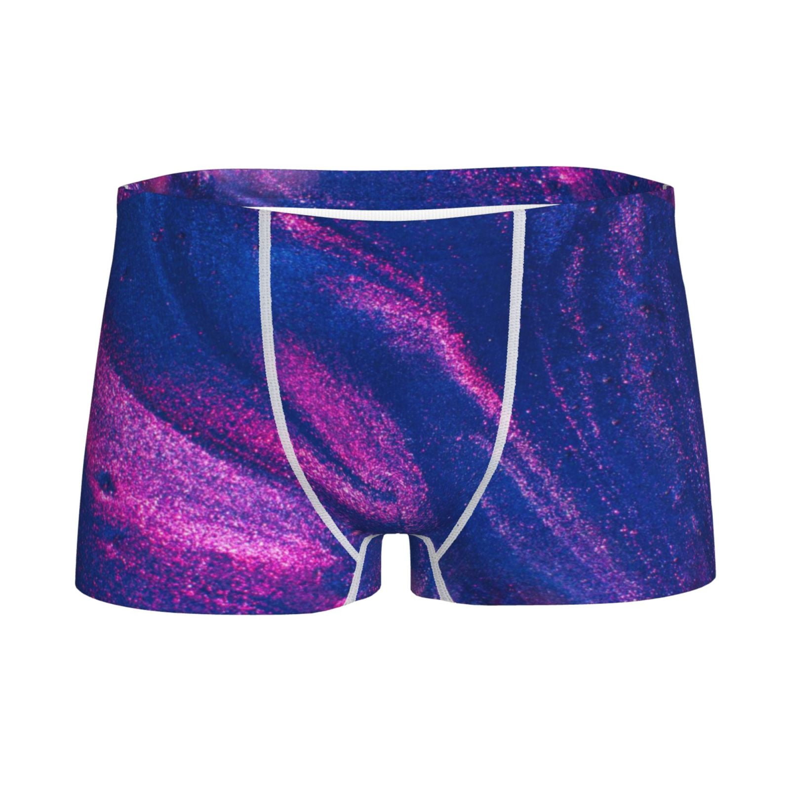 Logiee Neon Gradient Blue Print Boys' Boxer Briefs,Tween Boy Underwear ...