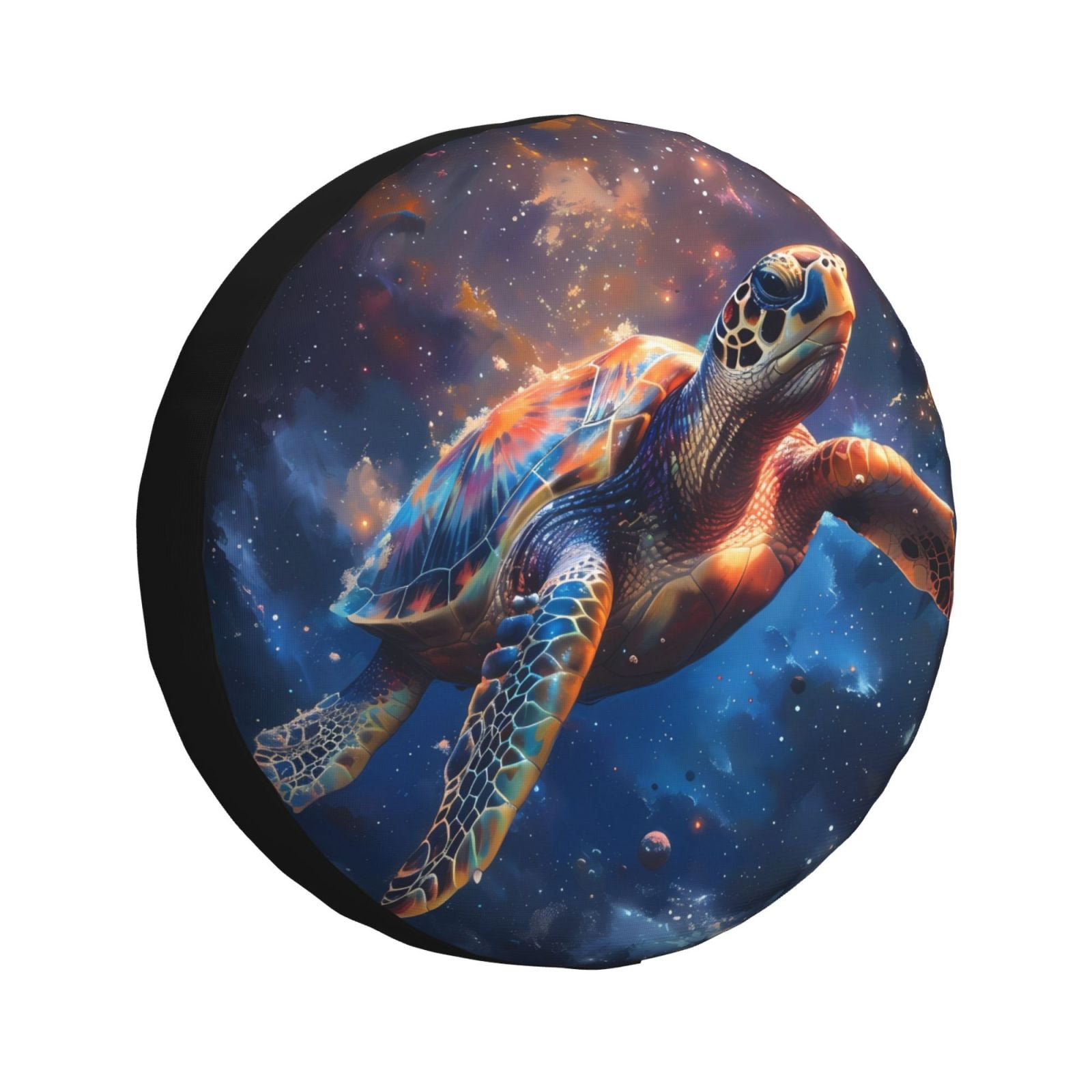 Logiee Night Sky Turtle Print Spare Tire Cover, Universal Wheel Protectors,Waterproof Dust-Proof ...