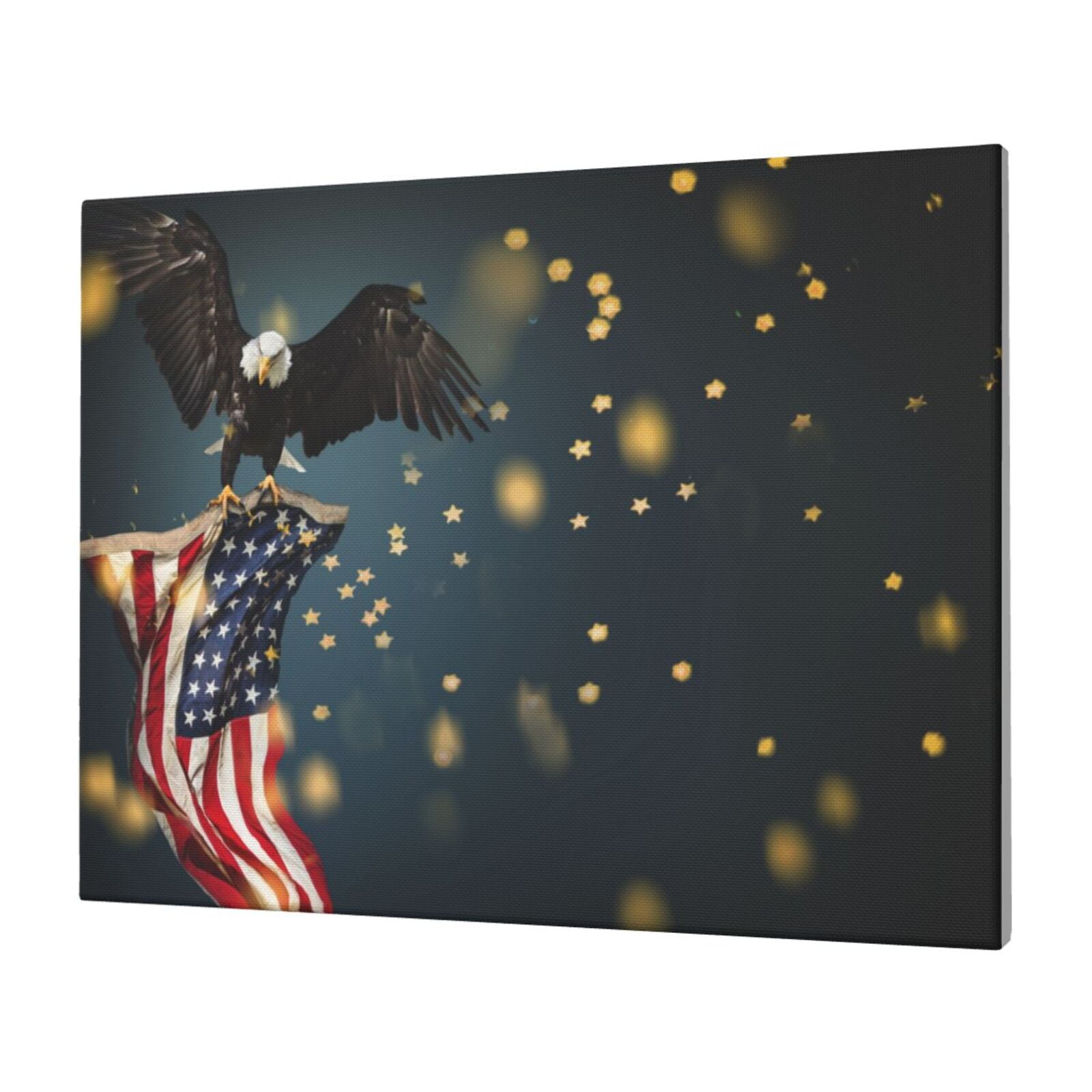 Logiee North American Bald Eagle Print Canvas Wall Art,Canvas Picture ...