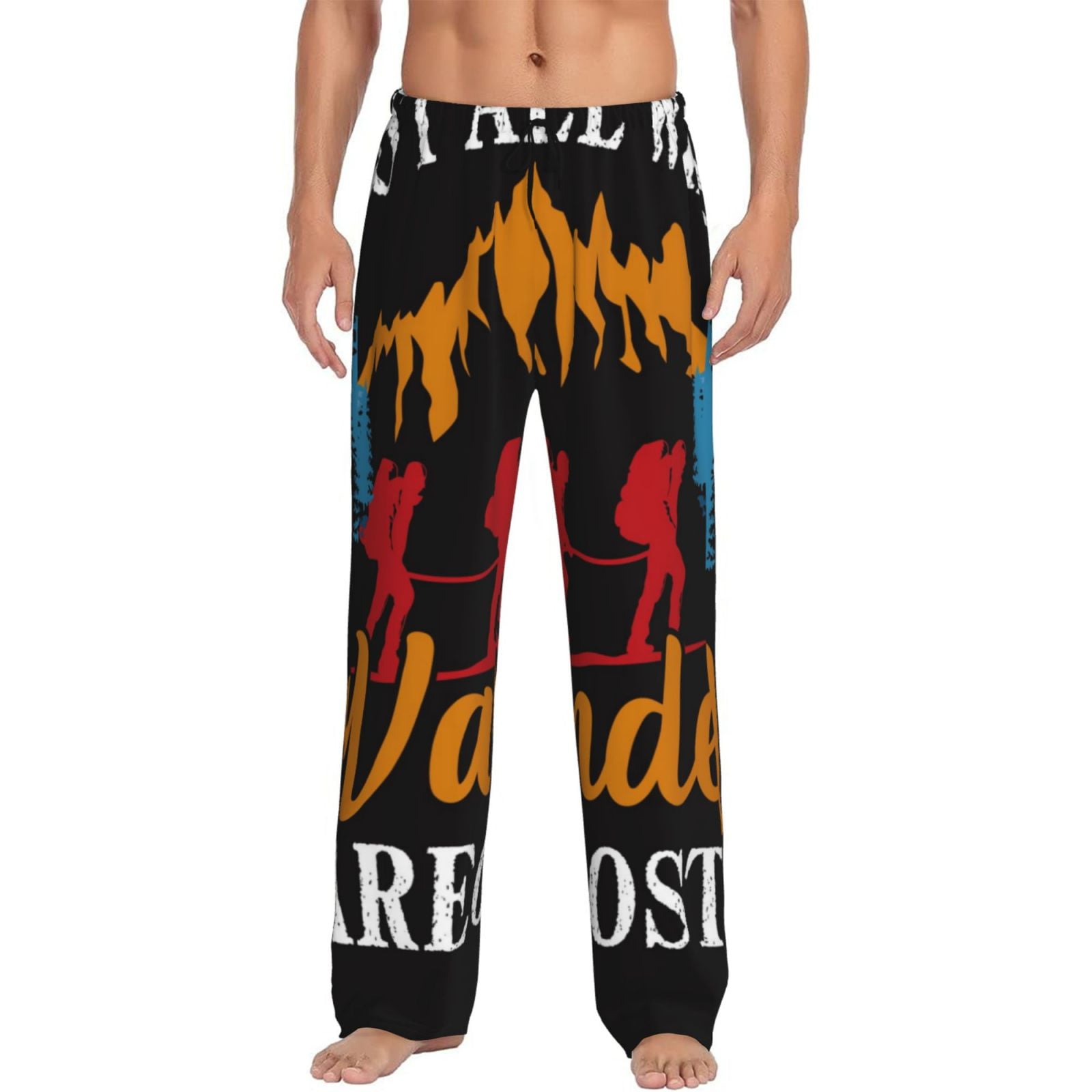 Logiee Not All Who Wander Are Lost Hiking Print Pajama Pants for Men ...
