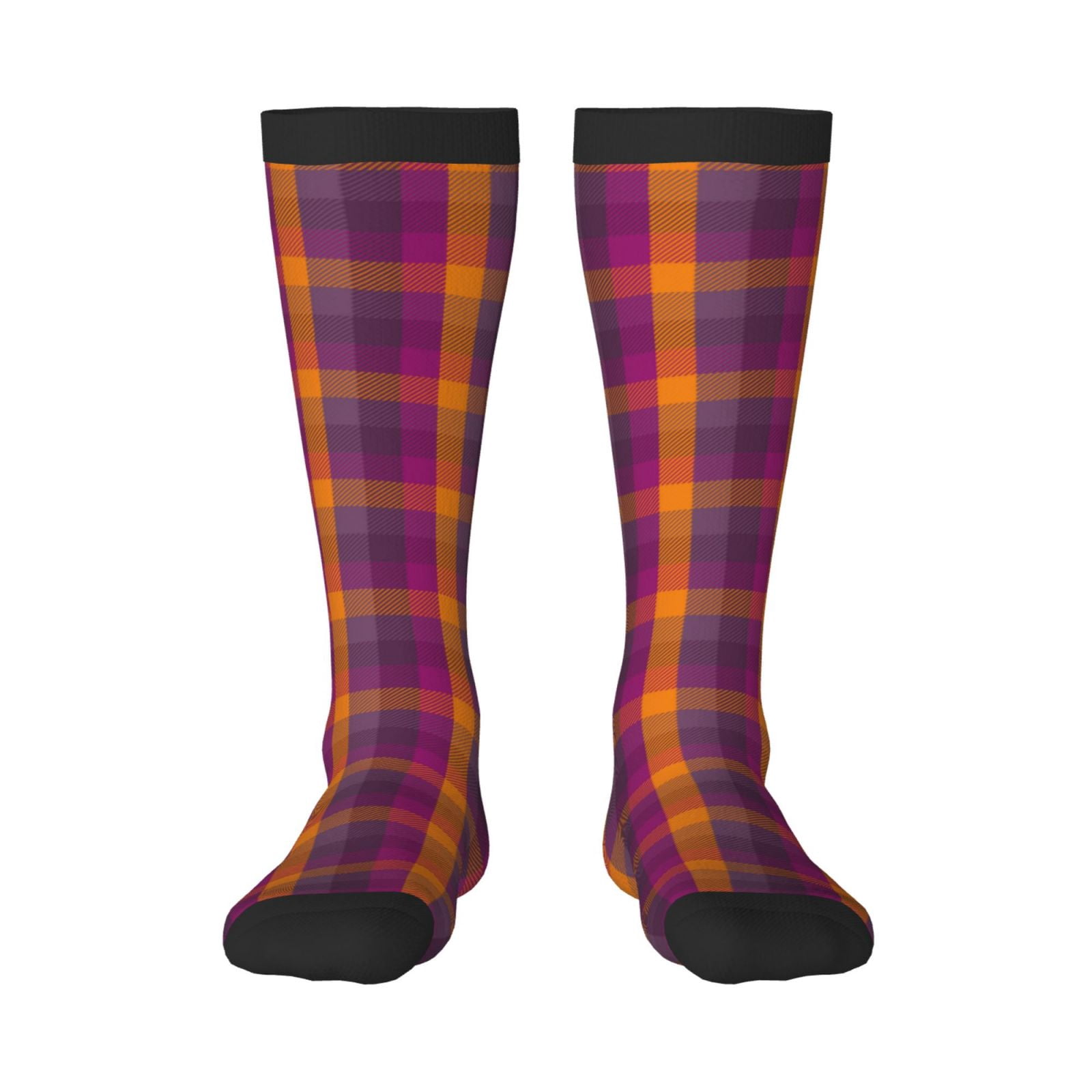 Logiee Orange and Purple Plaid Print Gift Stocking Stuffers,Adult ...
