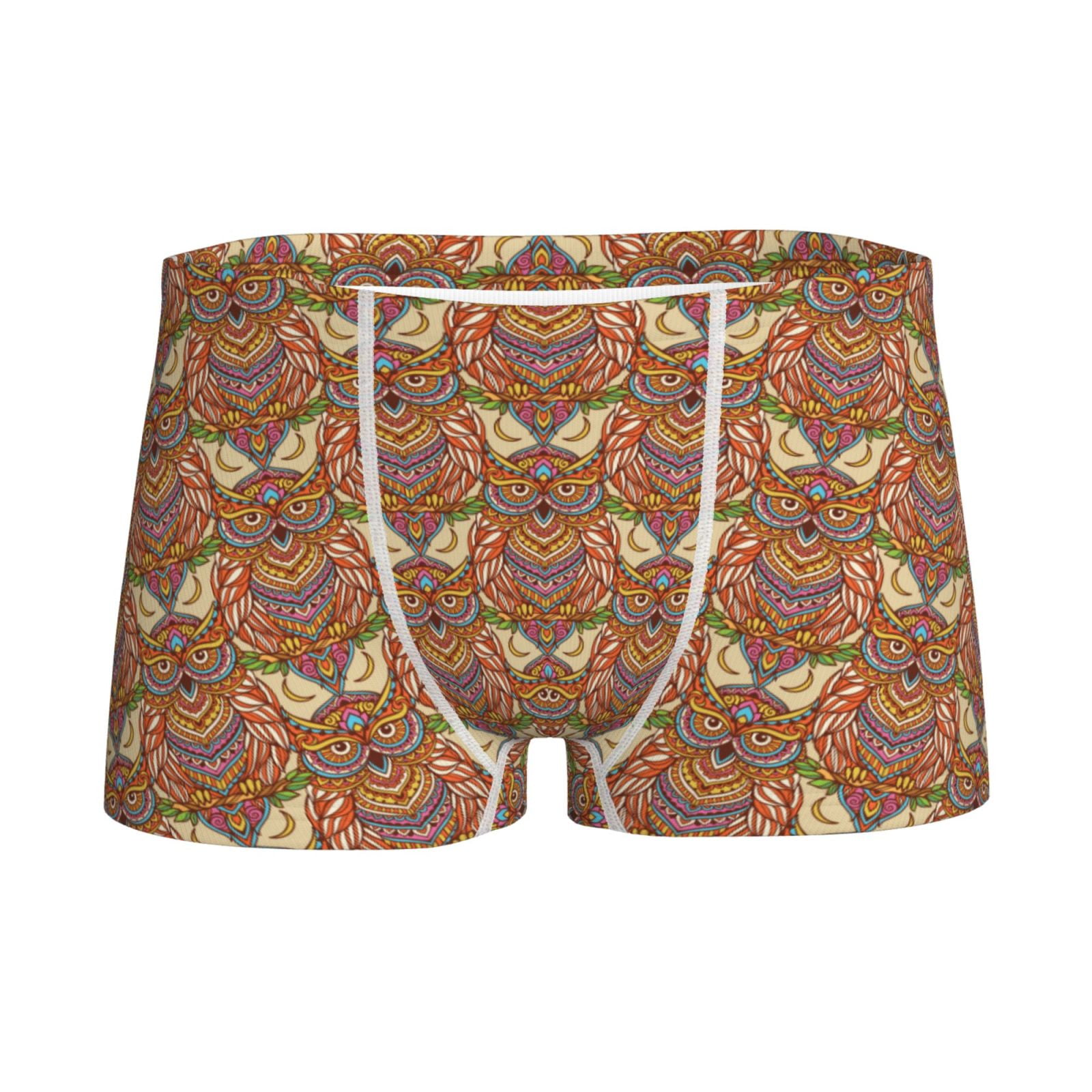 Logiee Owl Mandala Print Boys' Boxer Briefs,Tween Boy Underwear-XX ...