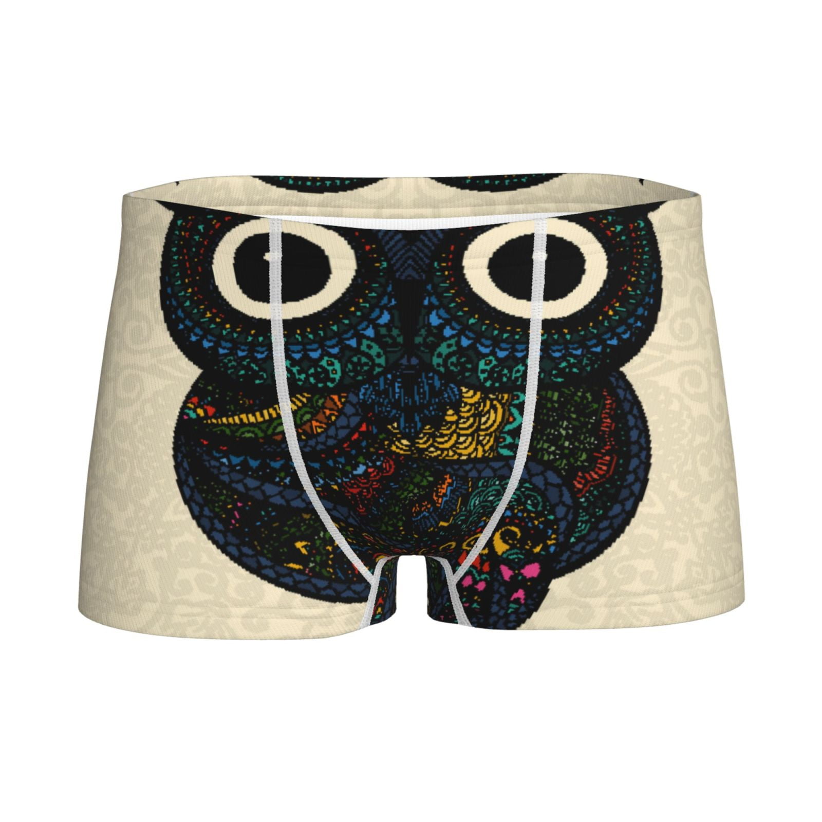 Logiee Owl with Mandala Print Boys' Boxer Briefs,Tween Boy Underwear ...