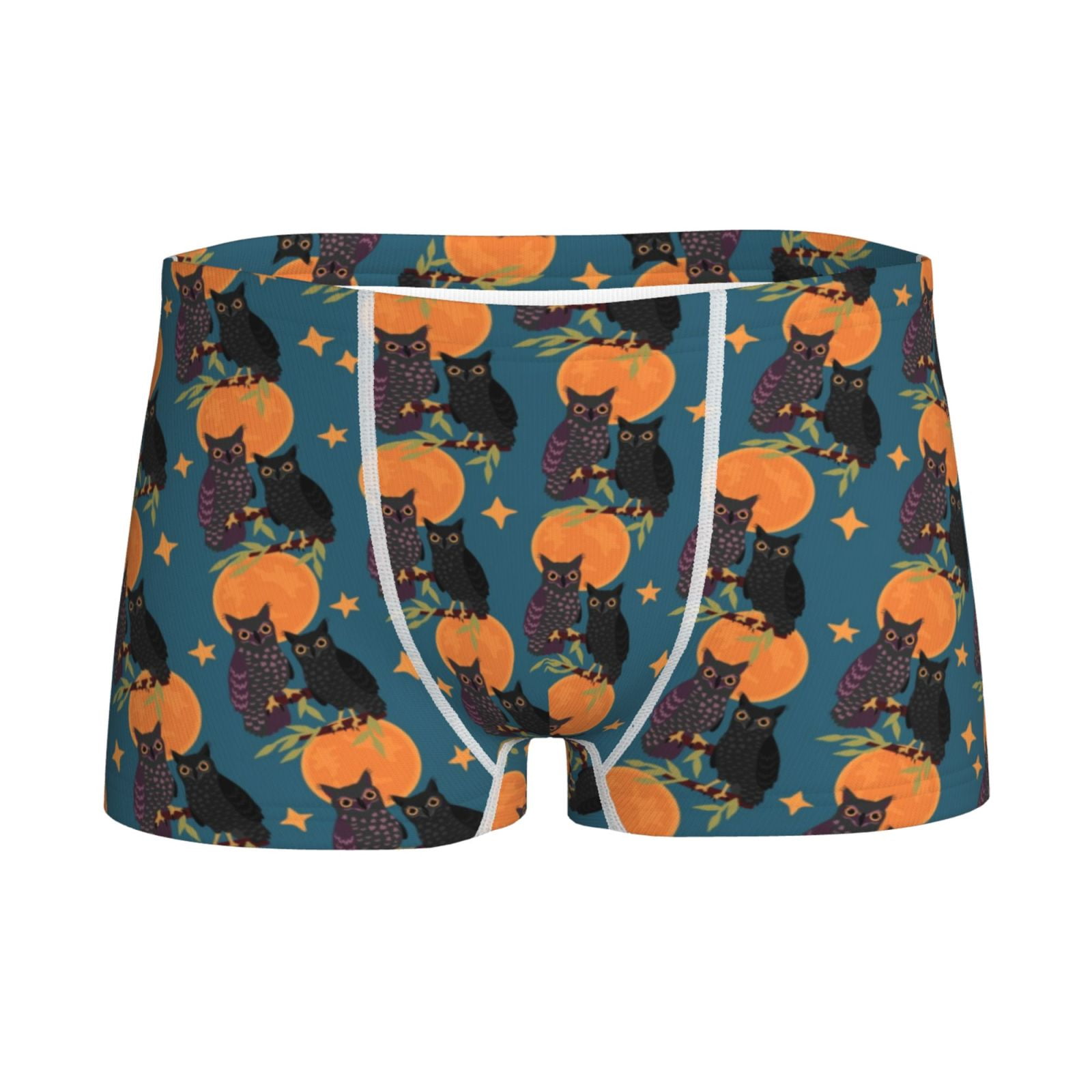 Logiee Owls In Cartoon Style Print Boys' Boxer Briefs,Tween Boy ...