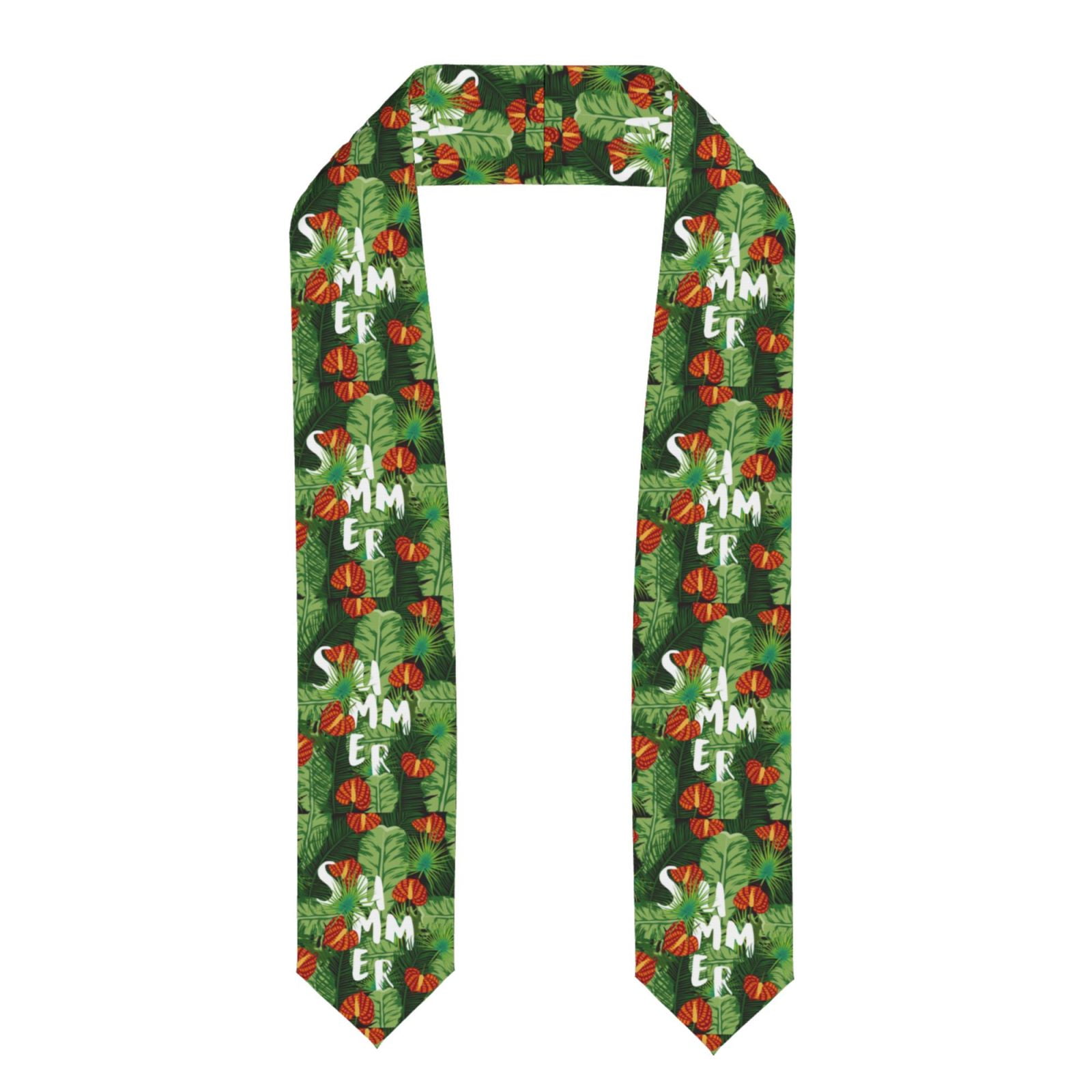 Logiee Palm Leaves And Tropical Flowers Print Unisex Adult Graduation ...