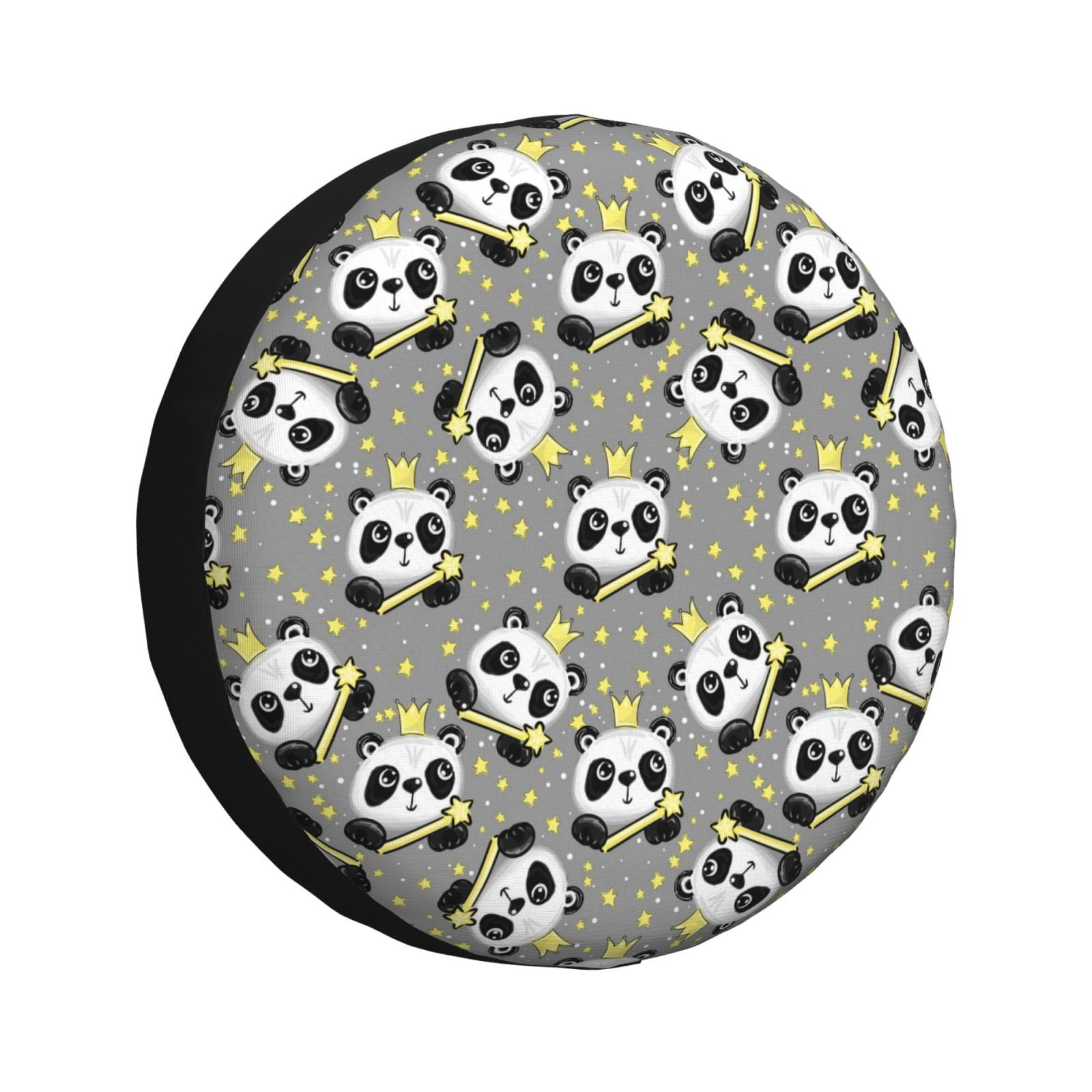 Logiee Panda With Crown And Stars Print Spare Tire Cover, Universal ...