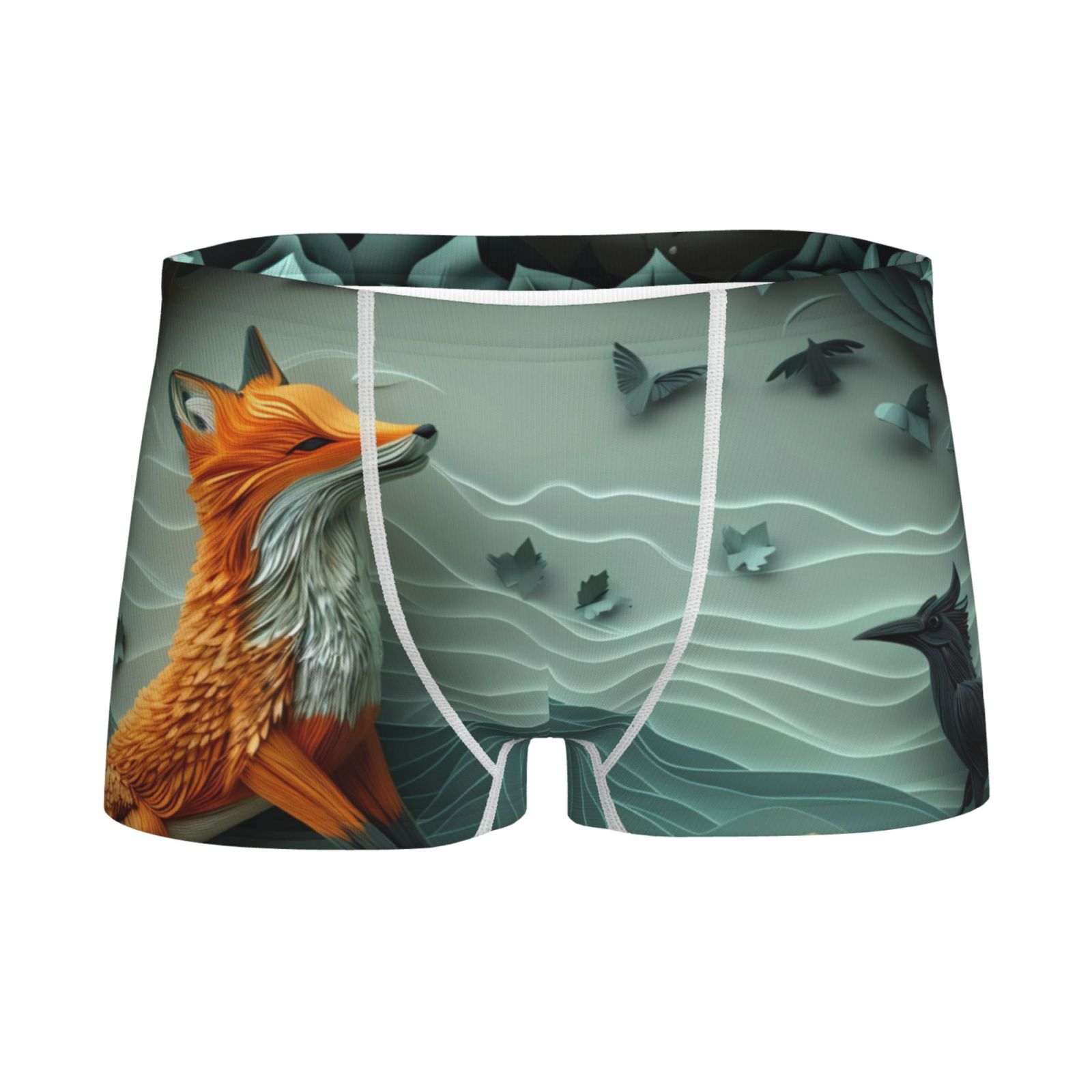 Logiee Paper Fox Crow Fantasy Print Boys' Boxer Briefs,Tween Boy ...