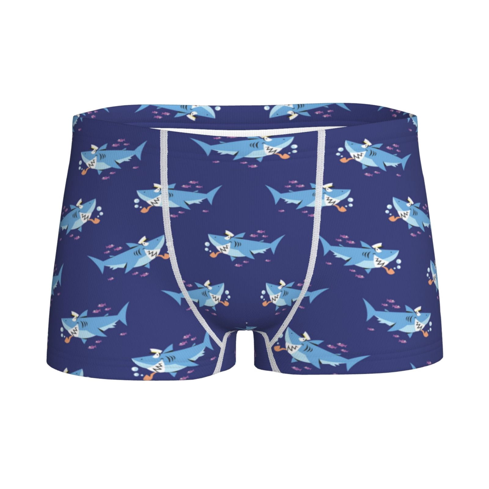 Logiee Party Shark Cute Print Boys' Boxer Briefs,Tween Boy Underwear ...