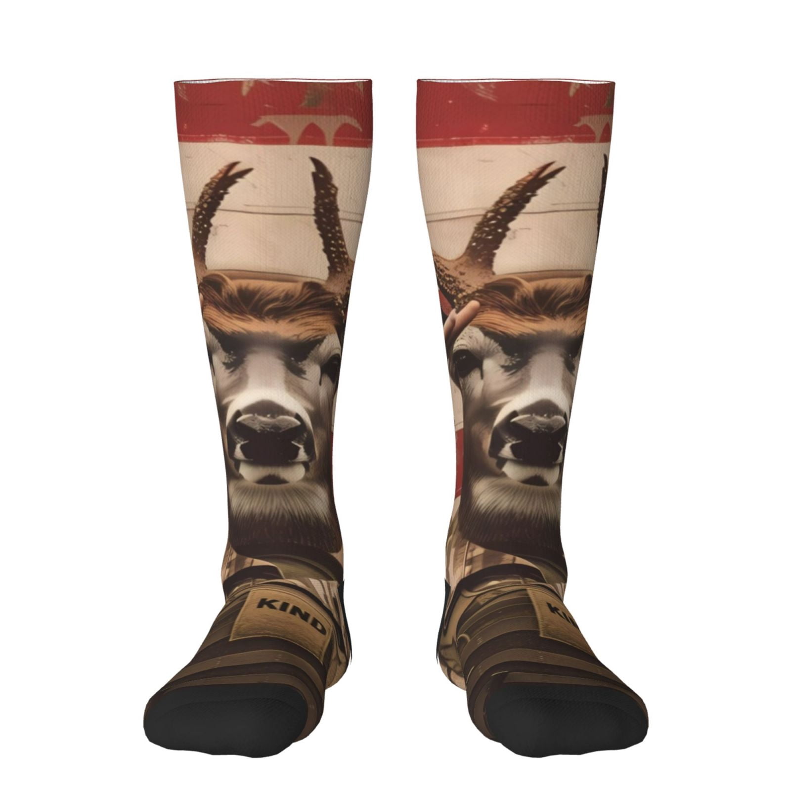 Logiee Patriotic Deer Soldier Salute Print Gift Stocking Stuffers,Adult ...