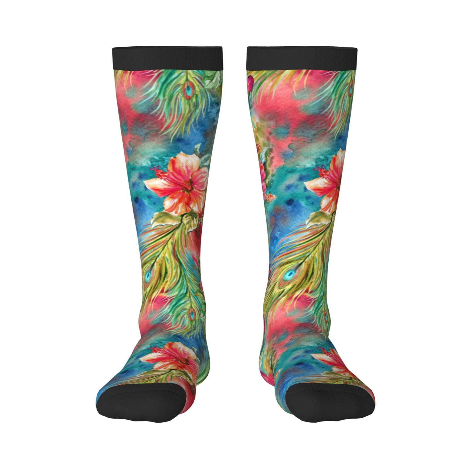 Logiee Peacock Feathers And Flowers Print Gift Stocking Stuffers,Adult ...