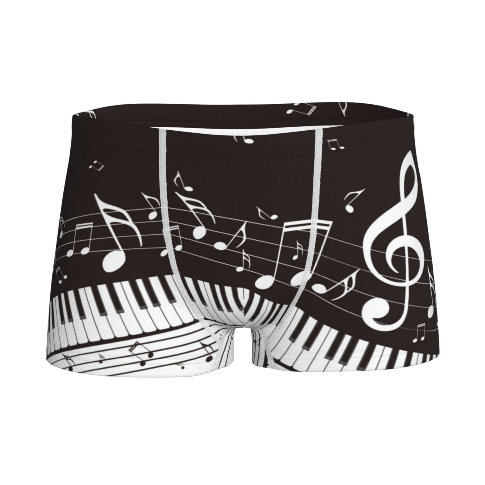 Logiee Piano Keys With Musical Notes Print Boys' Boxer Briefs,Tween Boy ...