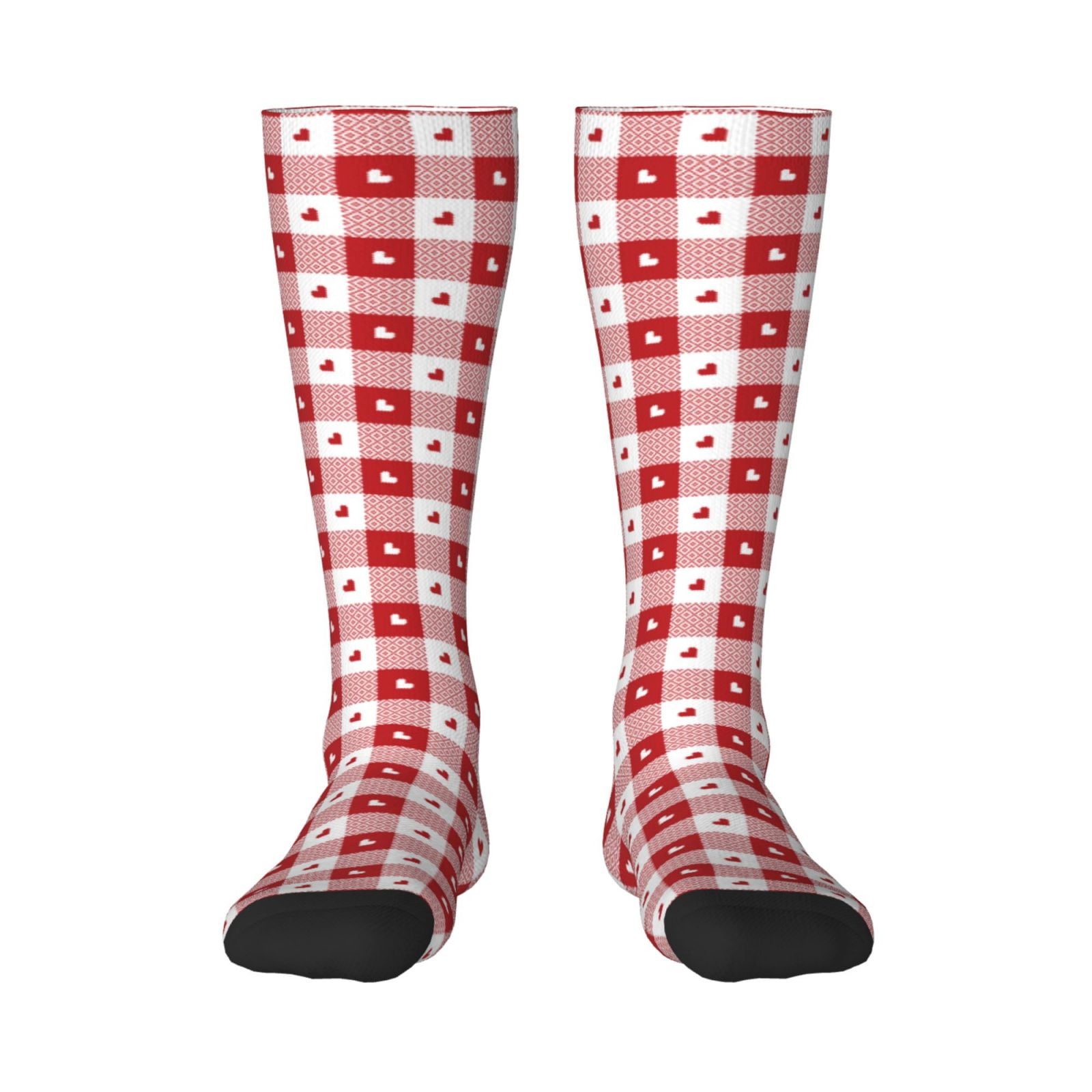 Logiee Plaid Heart Print Gift Stocking Stuffers,Adult Stockings,Novelty ...