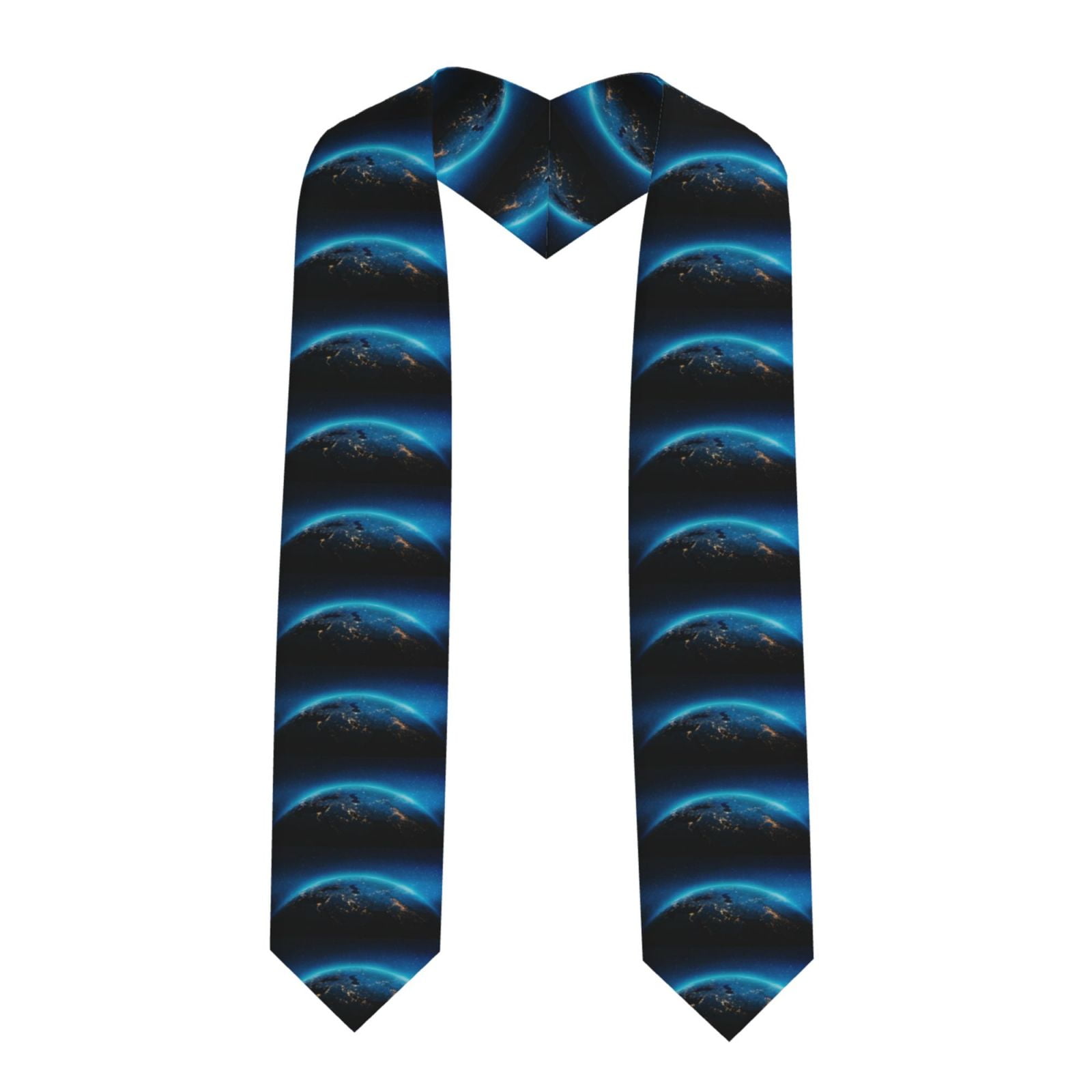 Logiee Planet Earth Print Unisex Adult Graduation Stole Shawl 72" Long ...