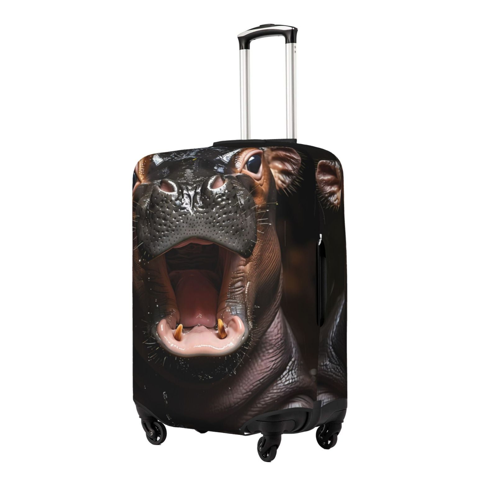 Logiee Playful Baby Hippo Splash Print Travel Luggage Cover,Suitcase ...