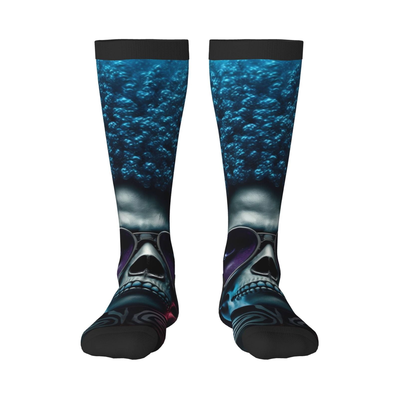 Logiee Punk Style Blue Haired Skull Print Gift Stocking Stuffers,Adult ...