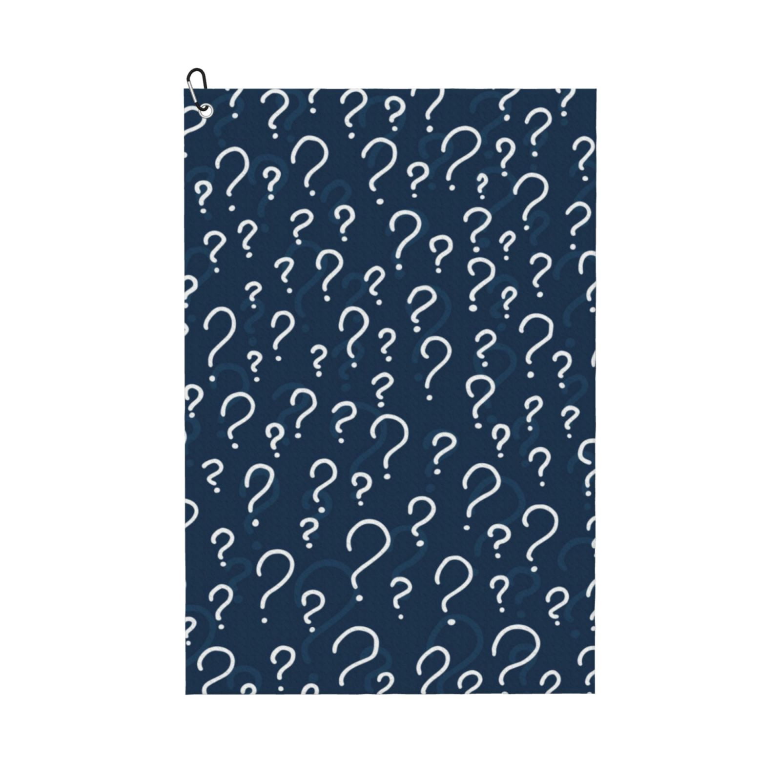 Logiee Question Marks Print Golf Towels,16" x 24" Portable Golf Towel ...