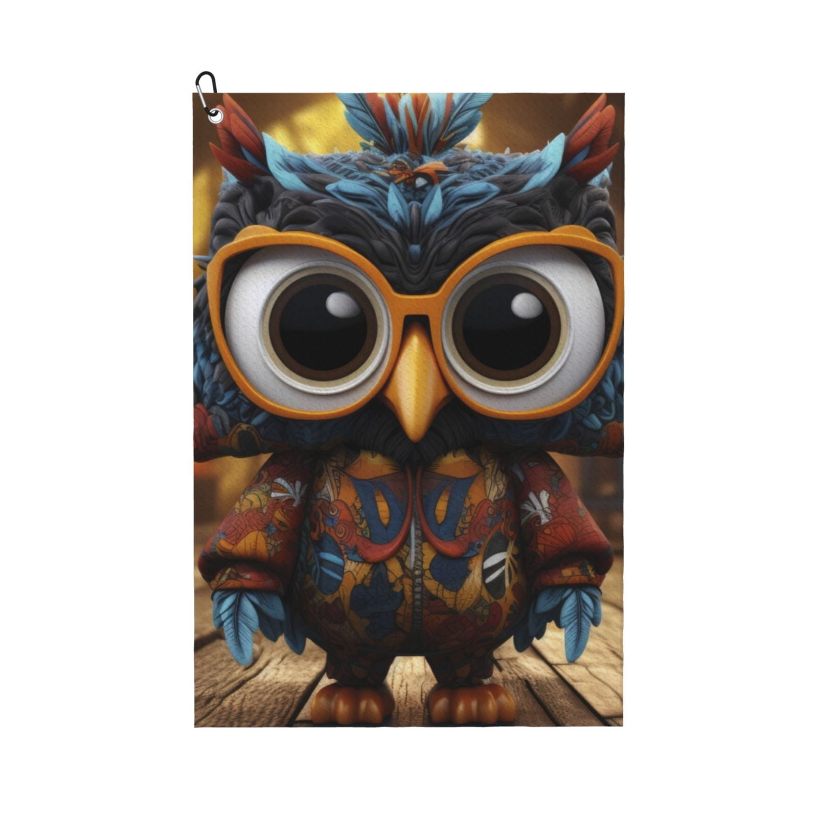 Logiee Quirky Owl With Glasses Print Golf Towels,16" x 24" Portable ...