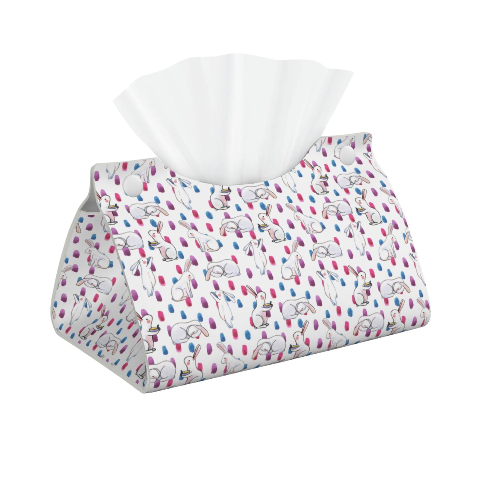 Logiee Rabbit Eating Print Tissue Box Cover,Stylish Tissue Box Holder ...