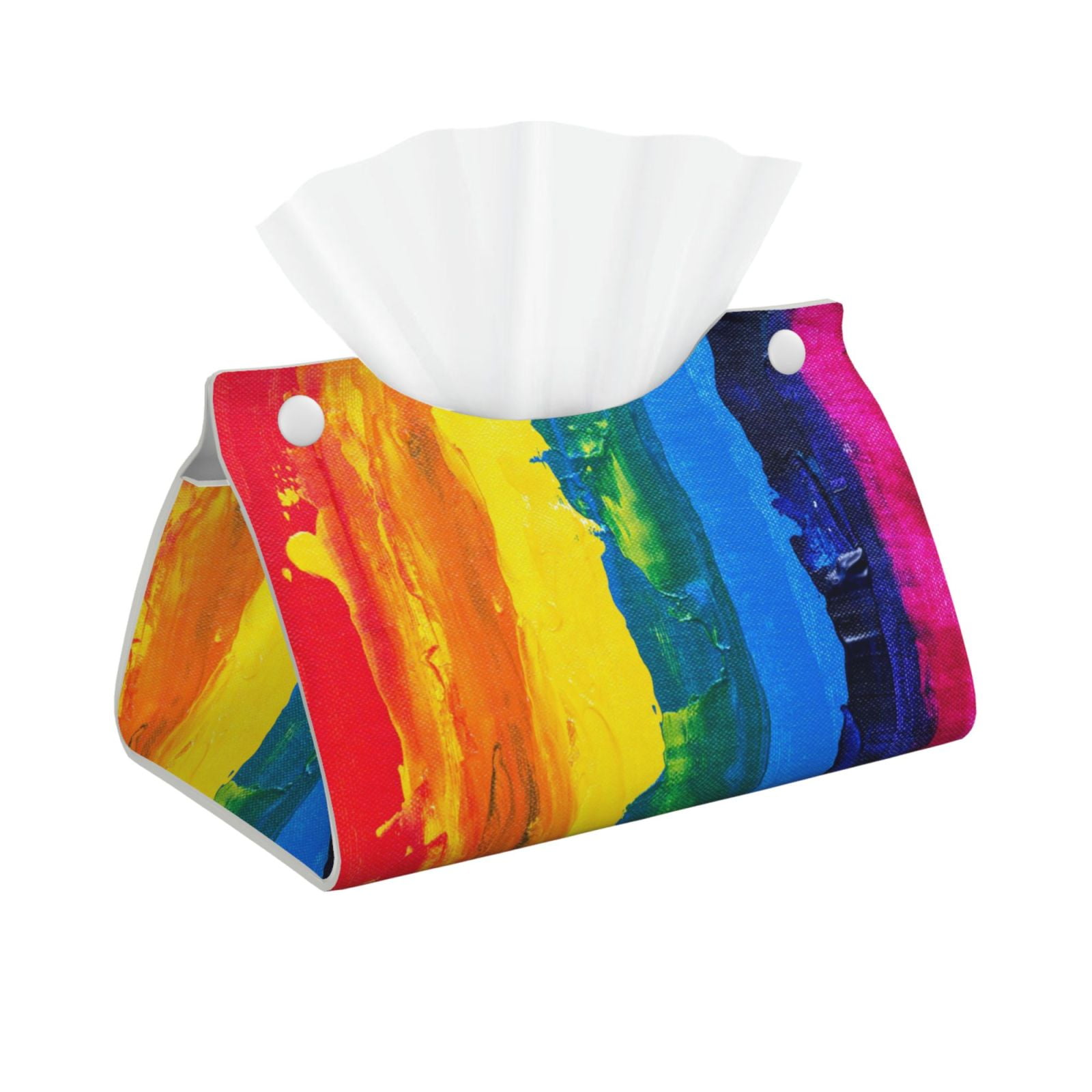 Logiee Rainbow Colored Print Tissue Box Cover,Stylish Tissue Box Holder ...