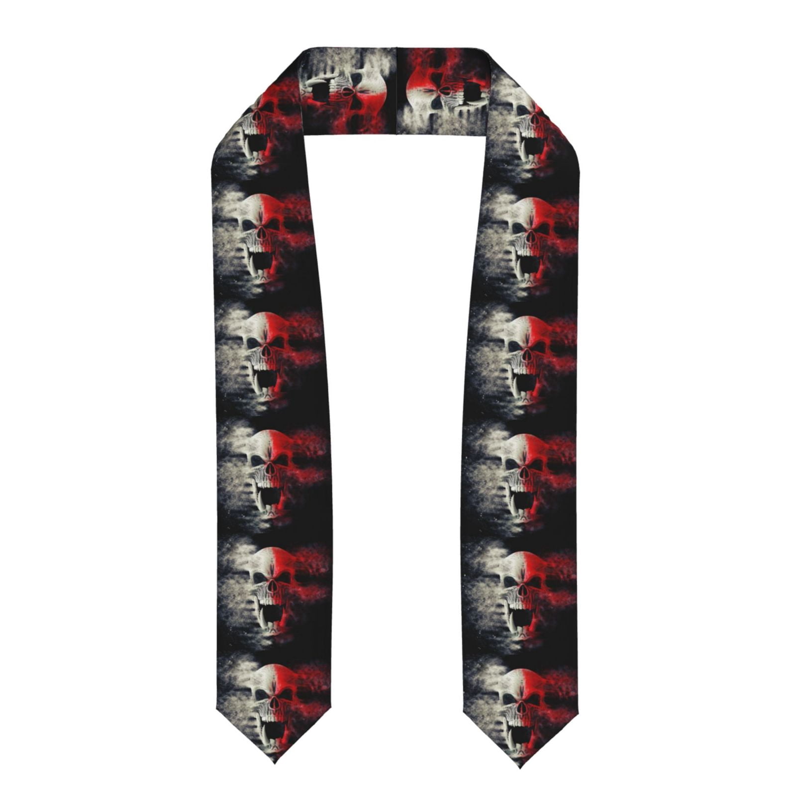 Logiee Red And White Screaming Demon Skull Print Unisex Adult ...