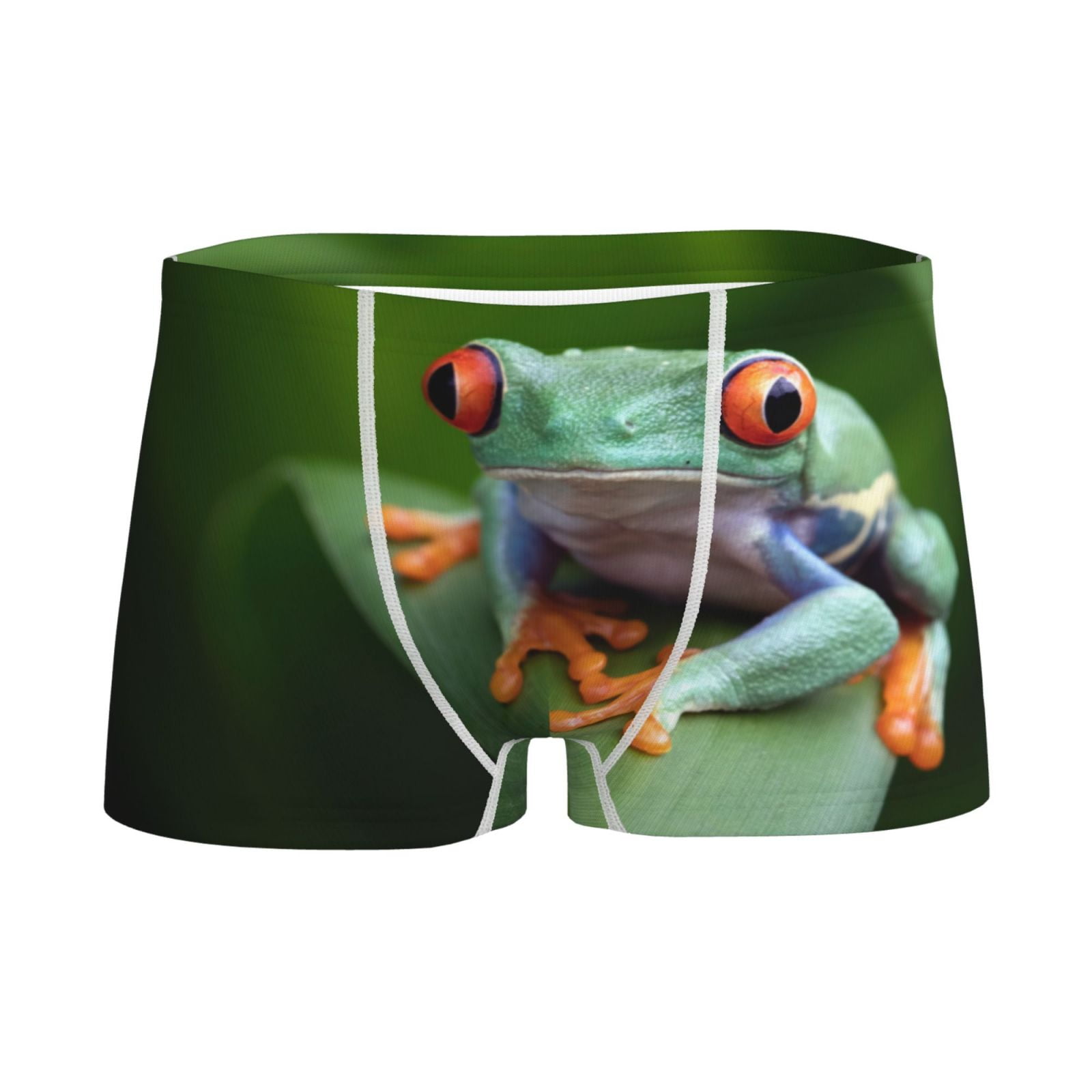 Logiee Red-Eyed Tree Frog Print Boys' Boxer Briefs,Tween Boy Underwear ...