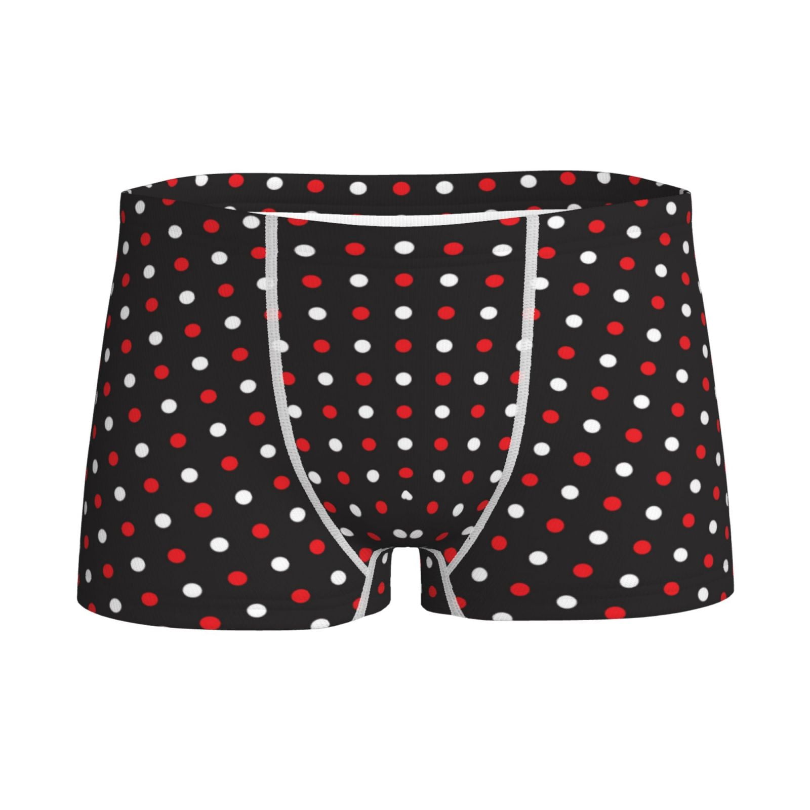 Logiee Red and white polka dots Print Boys' Boxer Briefs,Tween Boy Underwear- - Walmart.com