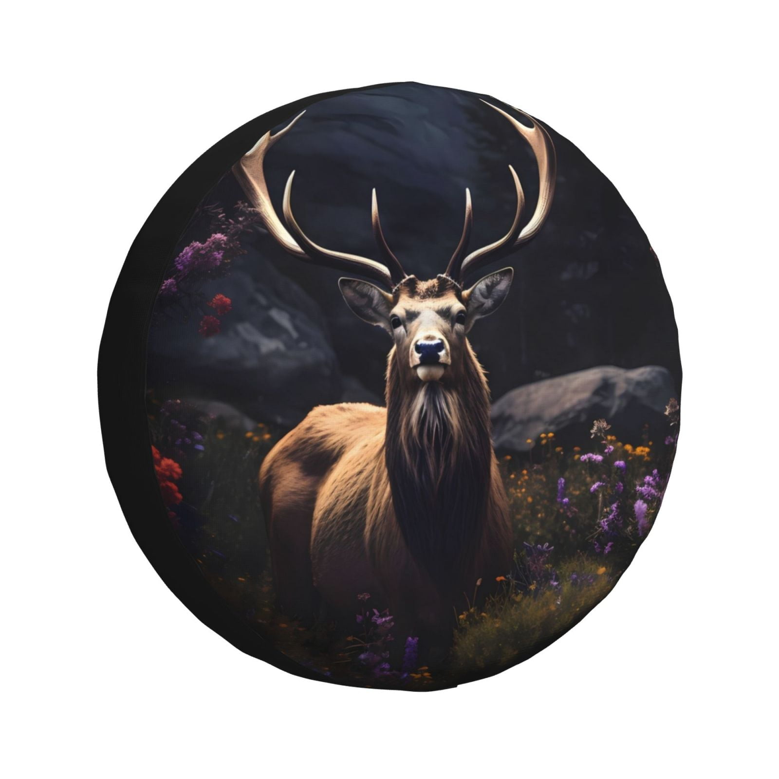 Logiee Regal Stag In Forest Print Spare Tire Cover, Universal Wheel ...