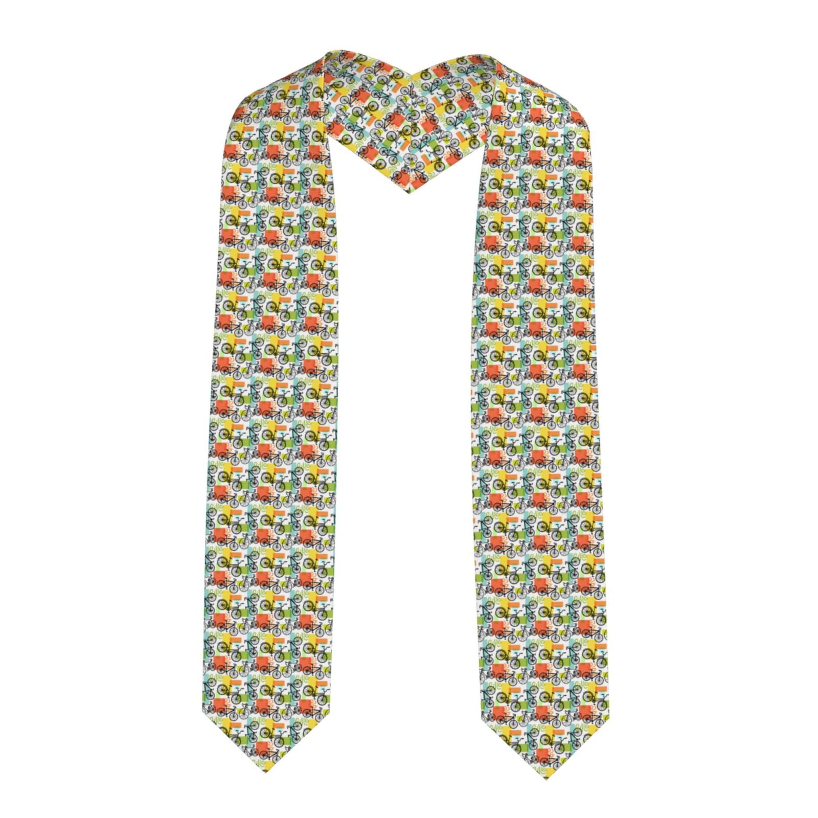 Logiee Retro Bike Print Unisex Adult Graduation Stole Shawl 72" Long ...