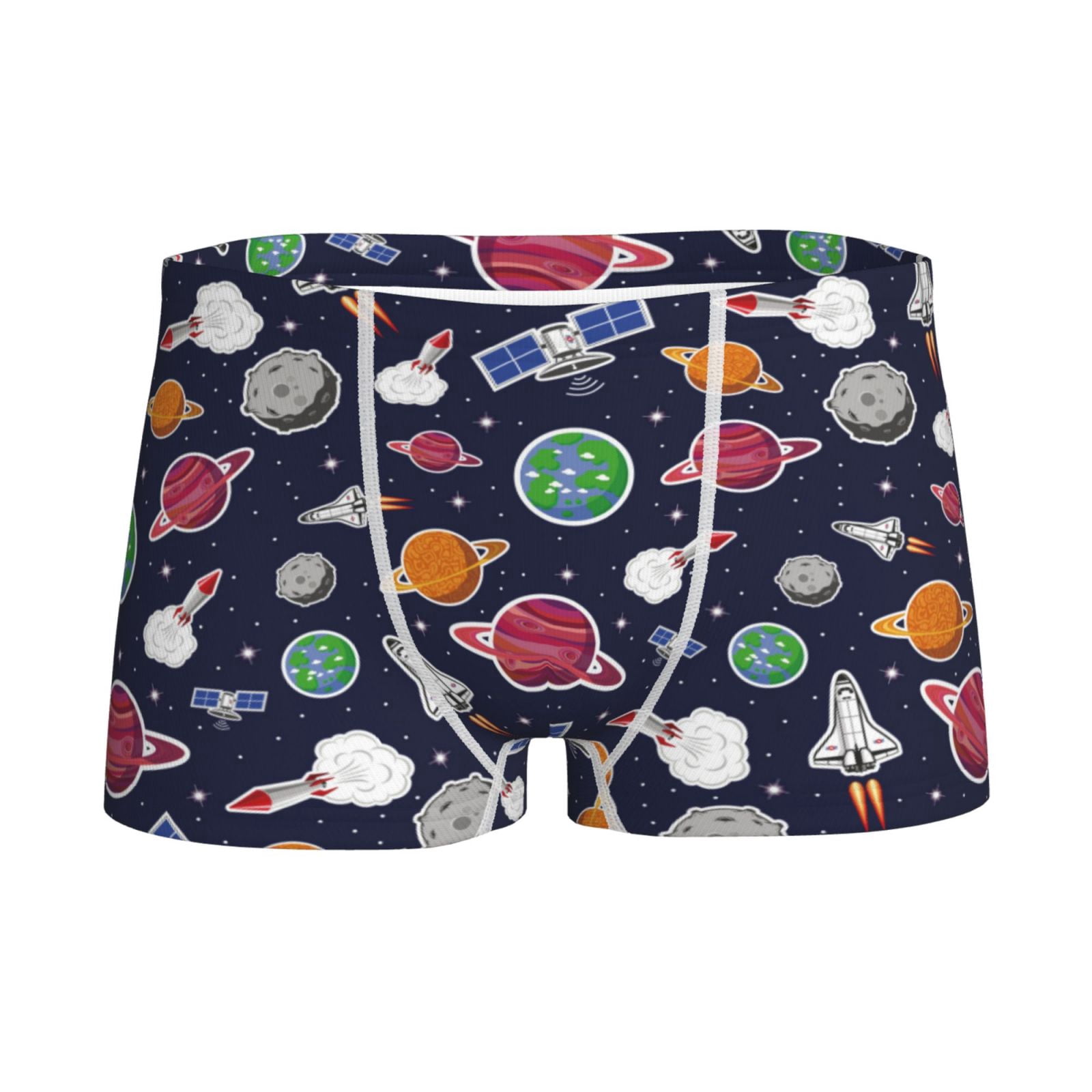 Logiee Rocket Satellite Print Boys' Boxer Briefs,Tween Boy Underwear-Medium - Walmart.com