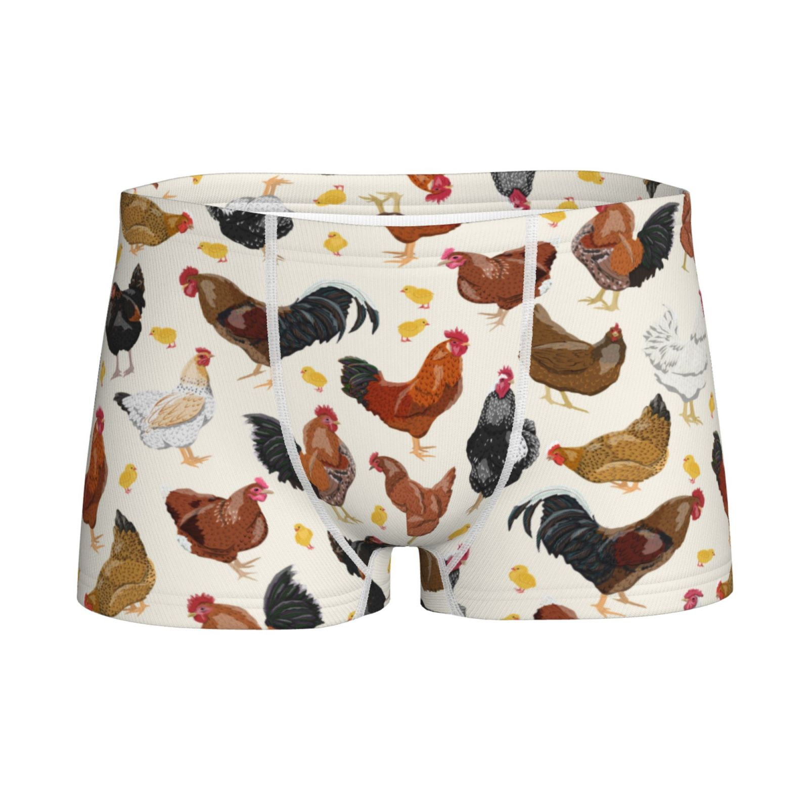 Logiee Roosters and Chickens Print Boys' Boxer Briefs,Tween Boy Underwear- - Walmart.com