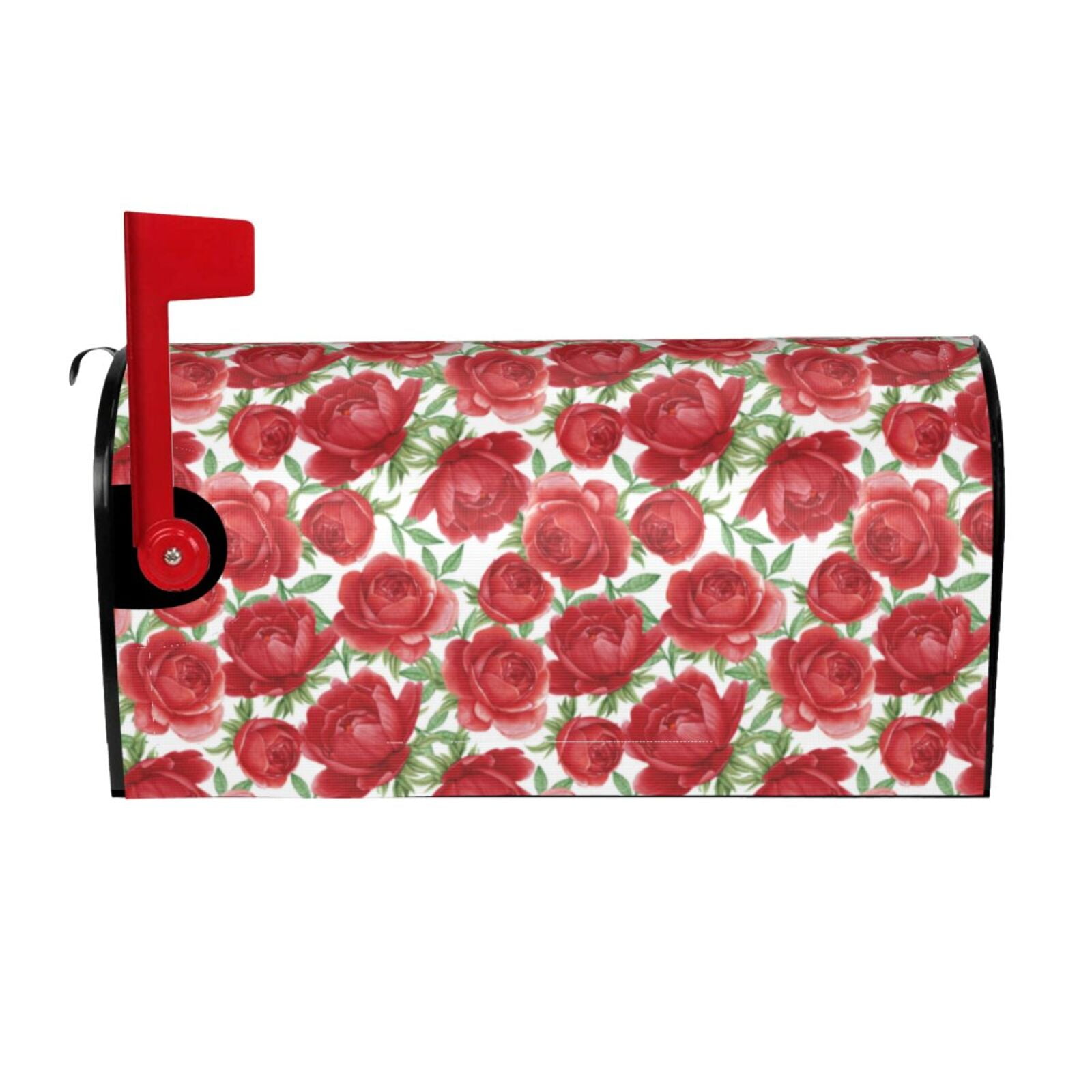 Logiee Rose Flowers Print Post Letter Box Wrap Decor, Mailbox Cover ...