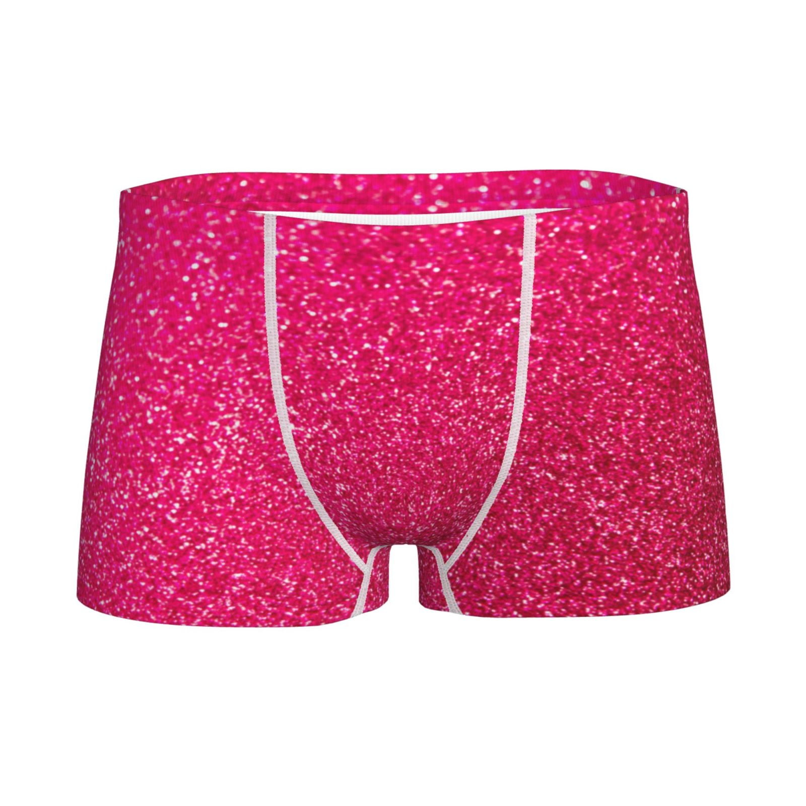 Logiee Rose Red Glitter Print Boys' Boxer Briefs,Tween Boy Underwear ...