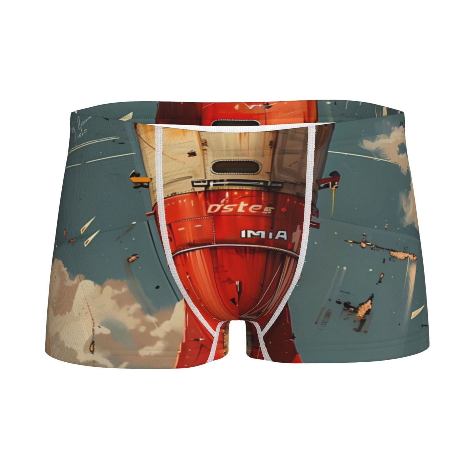 Logiee Rusty Rocket Launch Print Boys' Boxer Briefs,Tween Boy Underwear ...