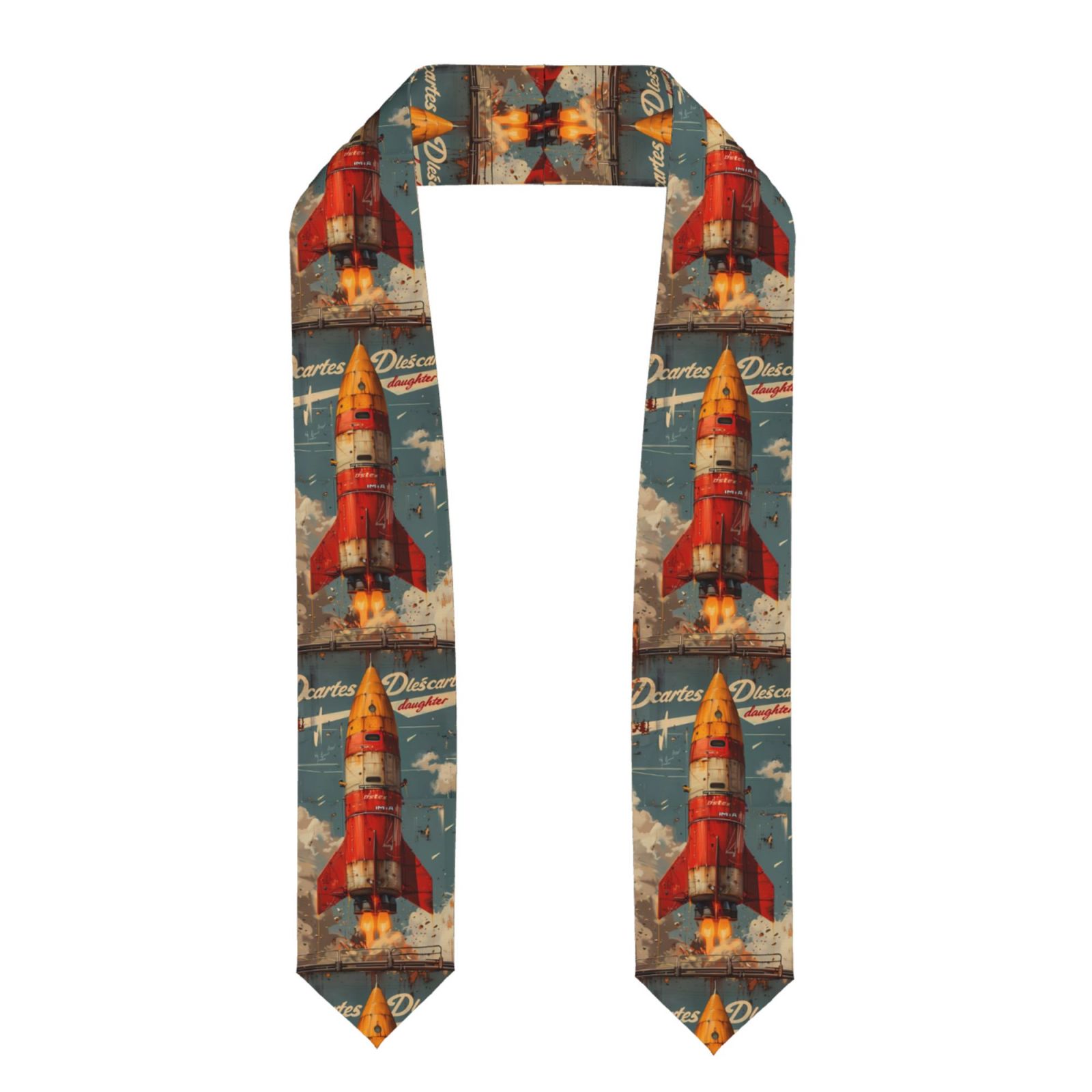 Logiee Rusty Rocket Launch Print Unisex Adult Graduation Stole Shawl 72 ...
