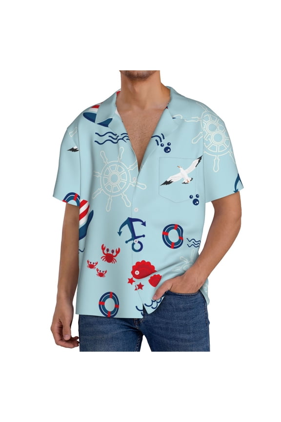 Anchor Print Button Down