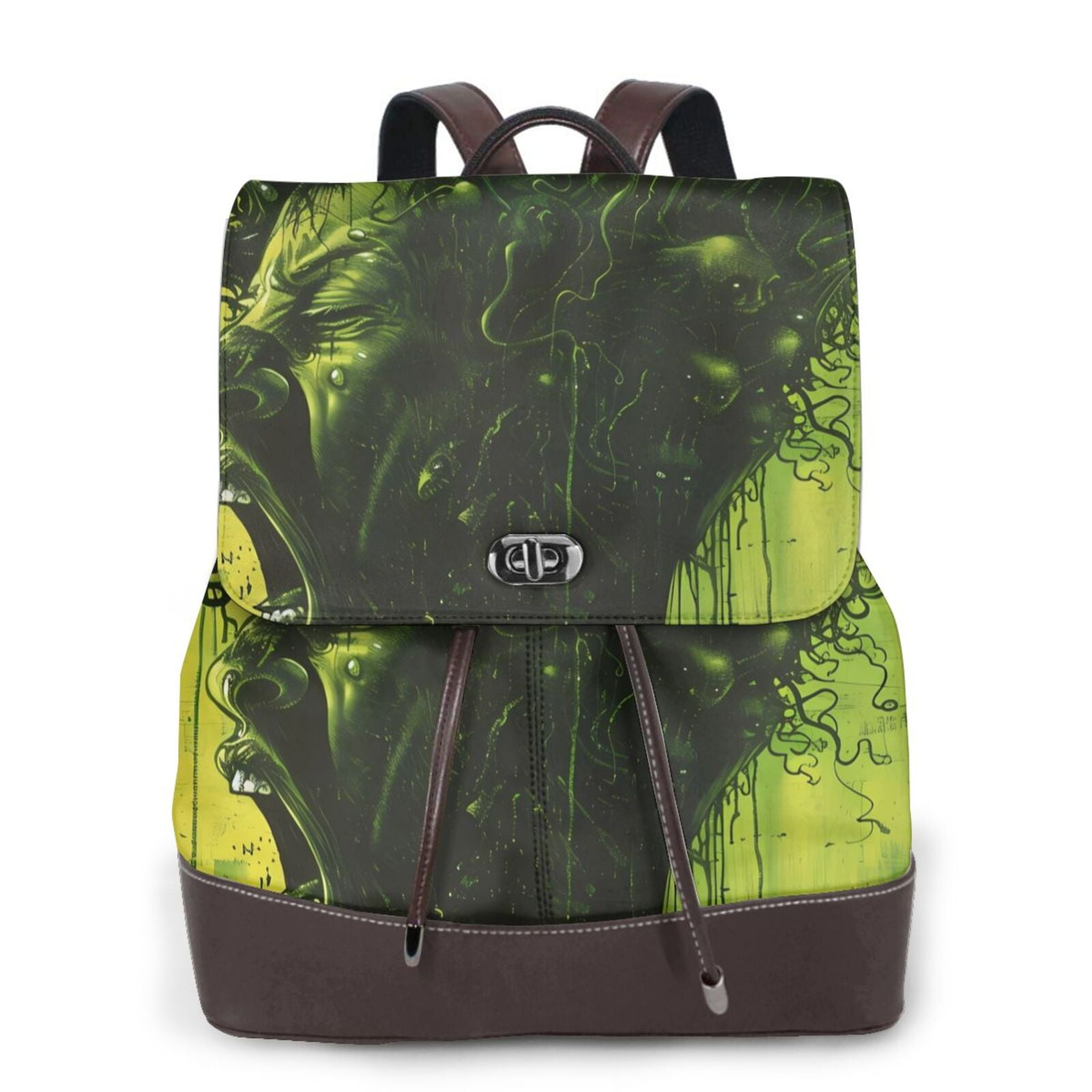 Logiee Screaming Horror Art Print Backpack Purse for Women,Fashion ...