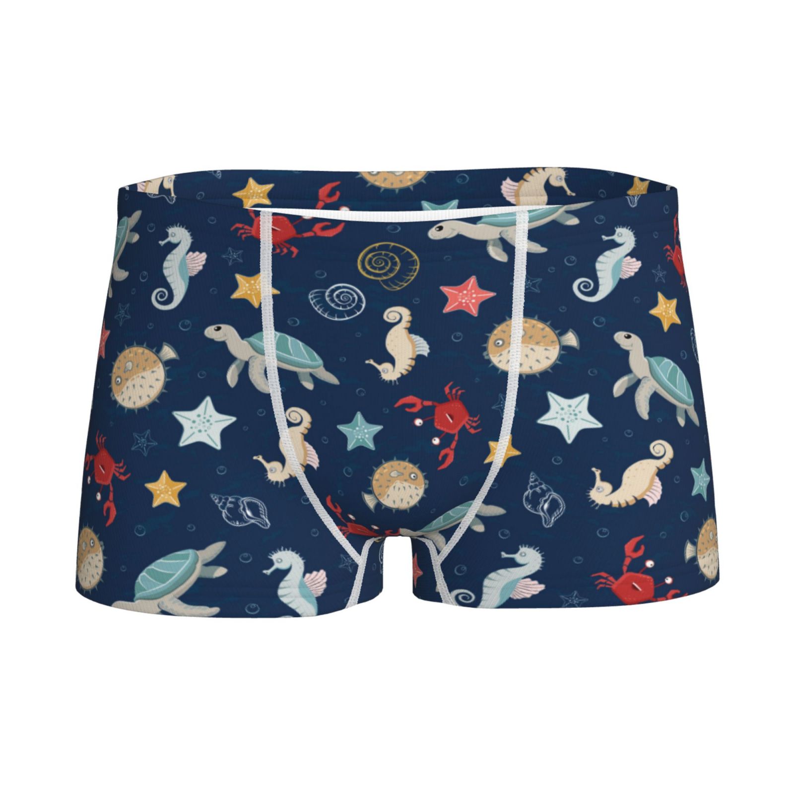 Logiee Sea Creatures Print Boys' Boxer Briefs,Tween Boy Underwear ...