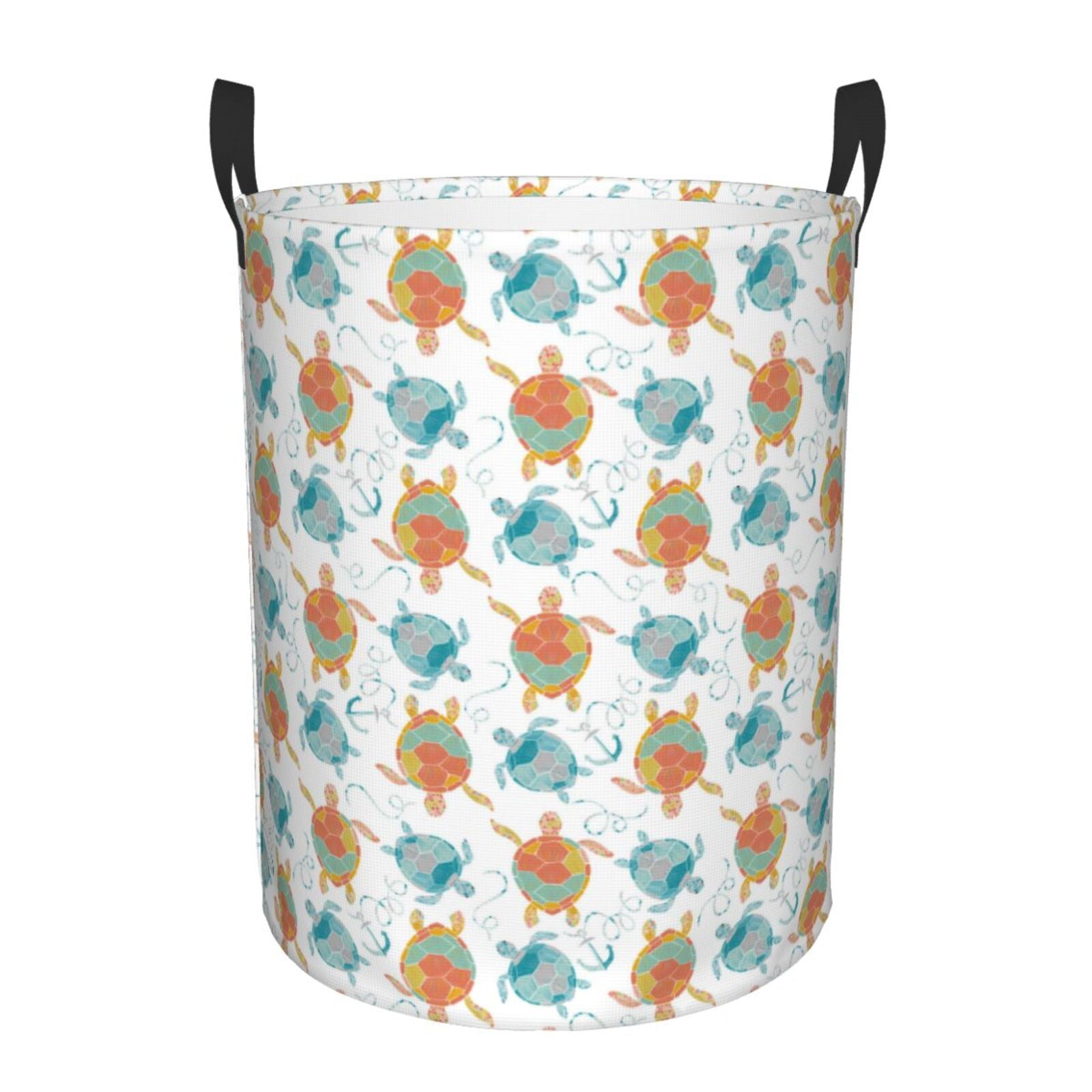 Logiee Sea Turtle Print Laundry Hamper,Dirty Clothes Hamper Storage ...