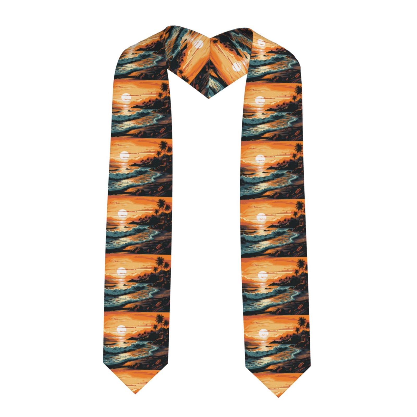 Logiee Serene Ocean Sunset Print Unisex Adult Graduation Stole Shawl 72 ...