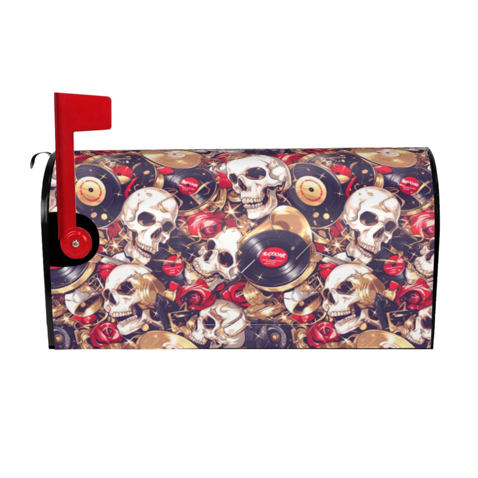 Logiee Skull record artist Print Post Letter Box Wrap Decor, Mailbox ...