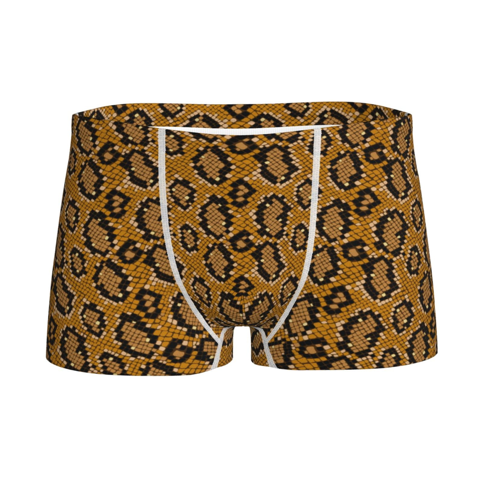 Logiee Snake Skin Print Boys' Boxer Briefs,Tween Boy Underwear-Large ...