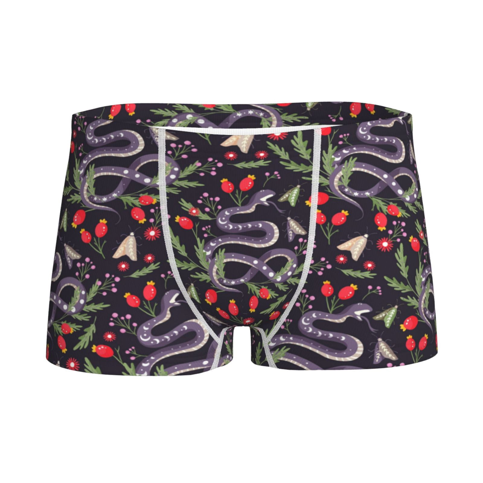 Logiee Snakes And Snake Fruit Print Boys' Boxer Briefs,Tween Boy ...
