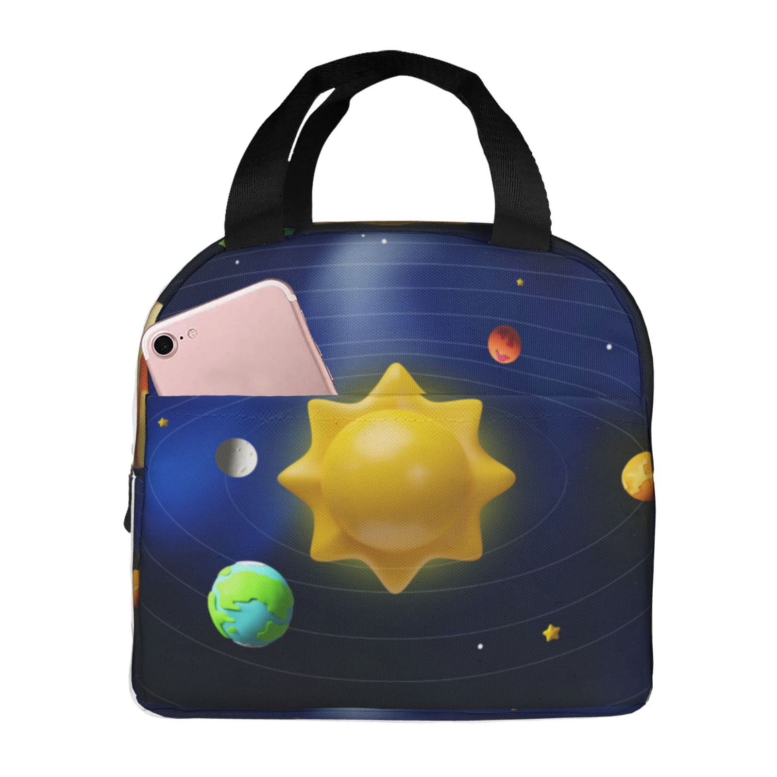 Logiee Solar System Print Lunch Bag,Lunch Box for Women Men,Insulated ...
