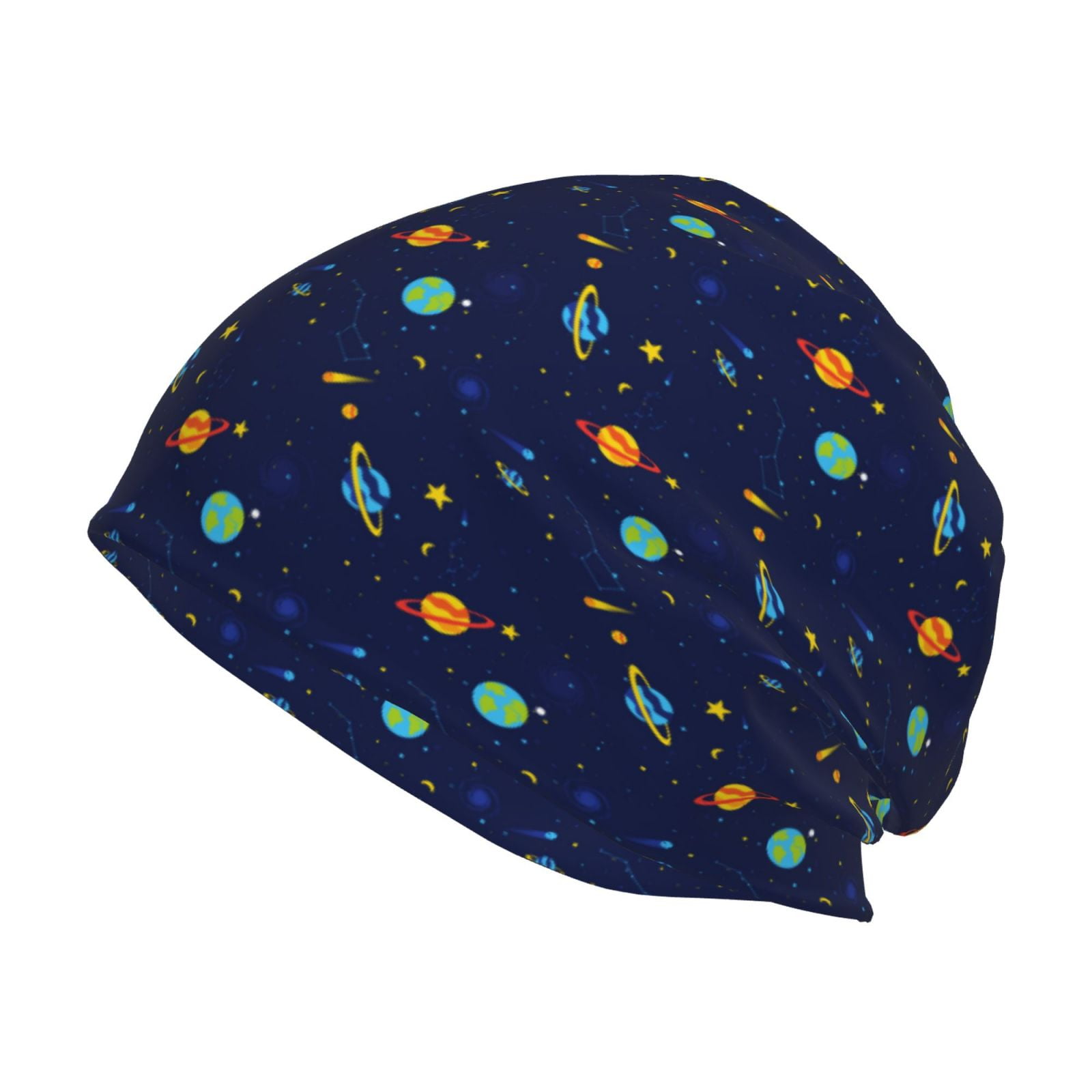 Logiee Space Galaxy Print Unisex Knit Beanie for Men Women Winter Hat ...