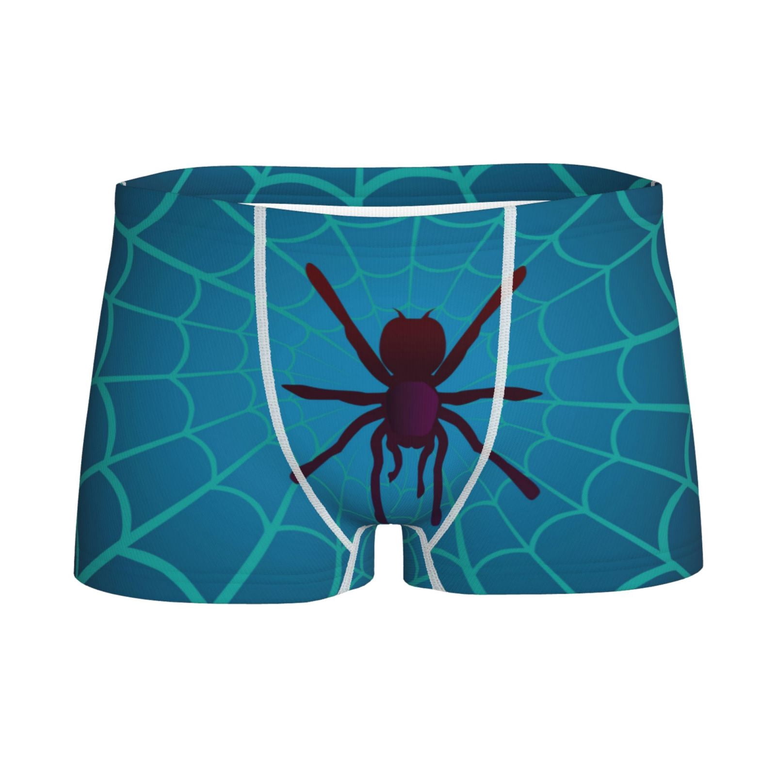 Logiee Spider And Cobweb Print Boys' Boxer Briefs,Tween Boy Underwear-X ...