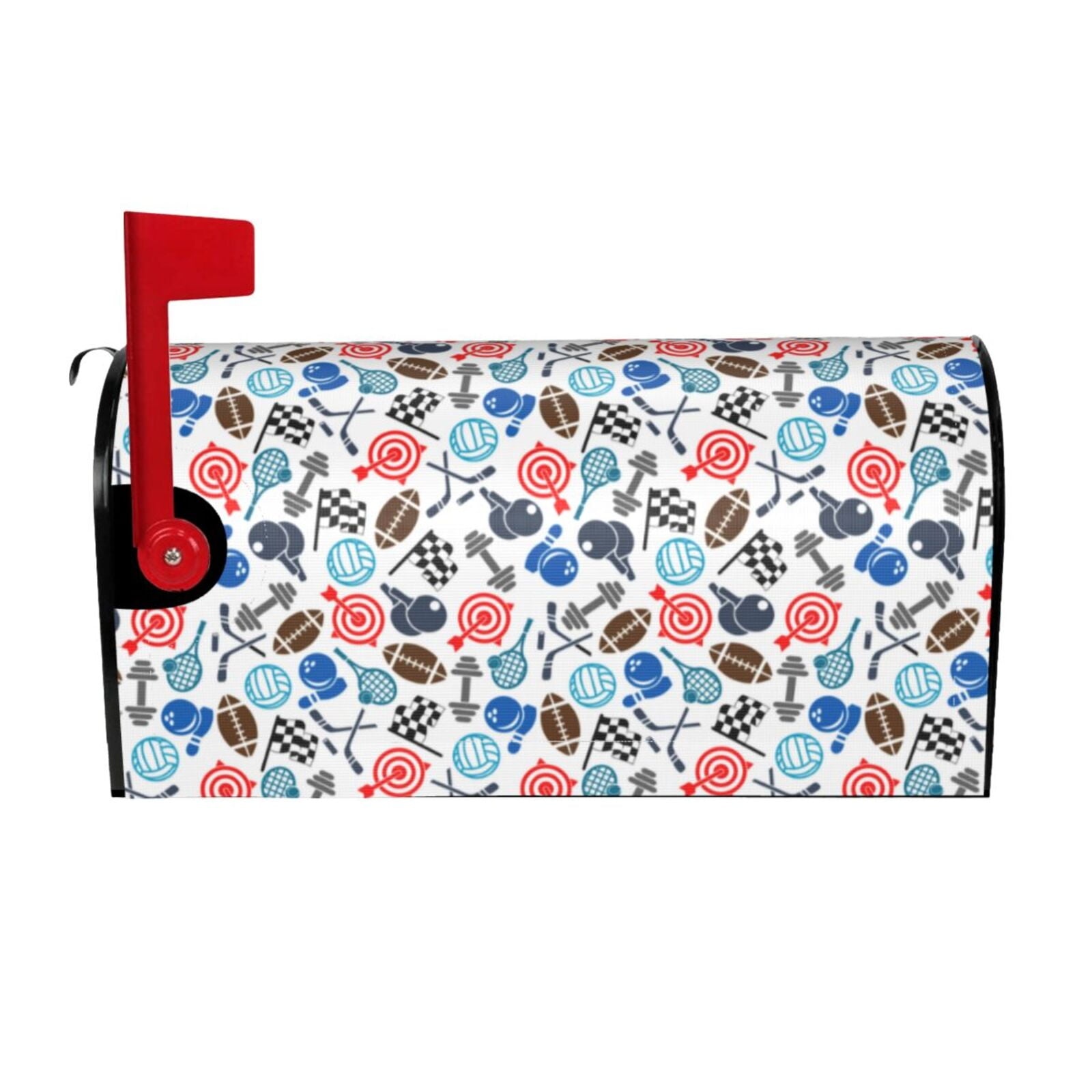 Logiee Sport Items Print Post Letter Box Wrap Decor, Mailbox Cover ...