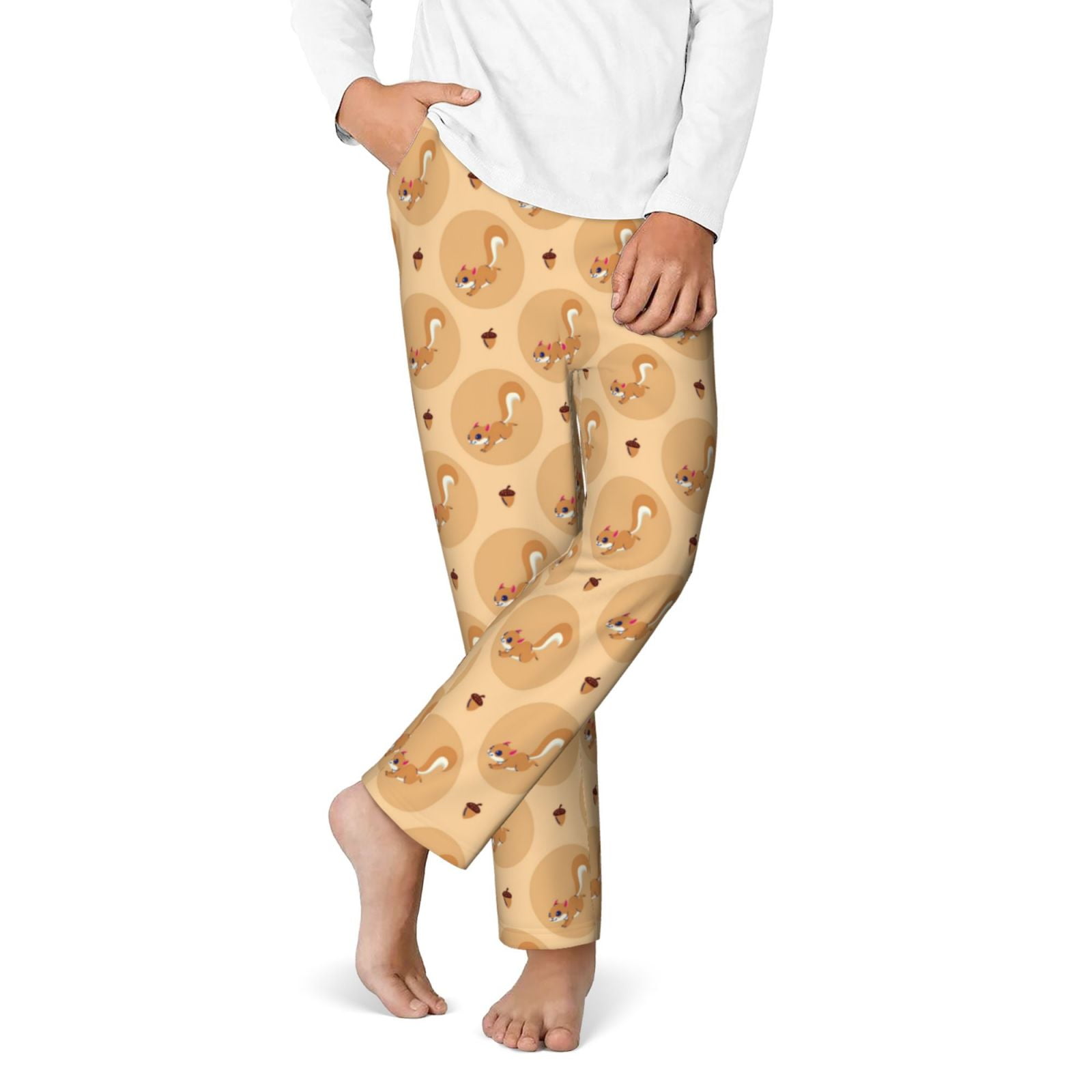 Logiee Squirrel And Nuts Print Teenagers' Pajama Pants ,Boys Bottoms ...