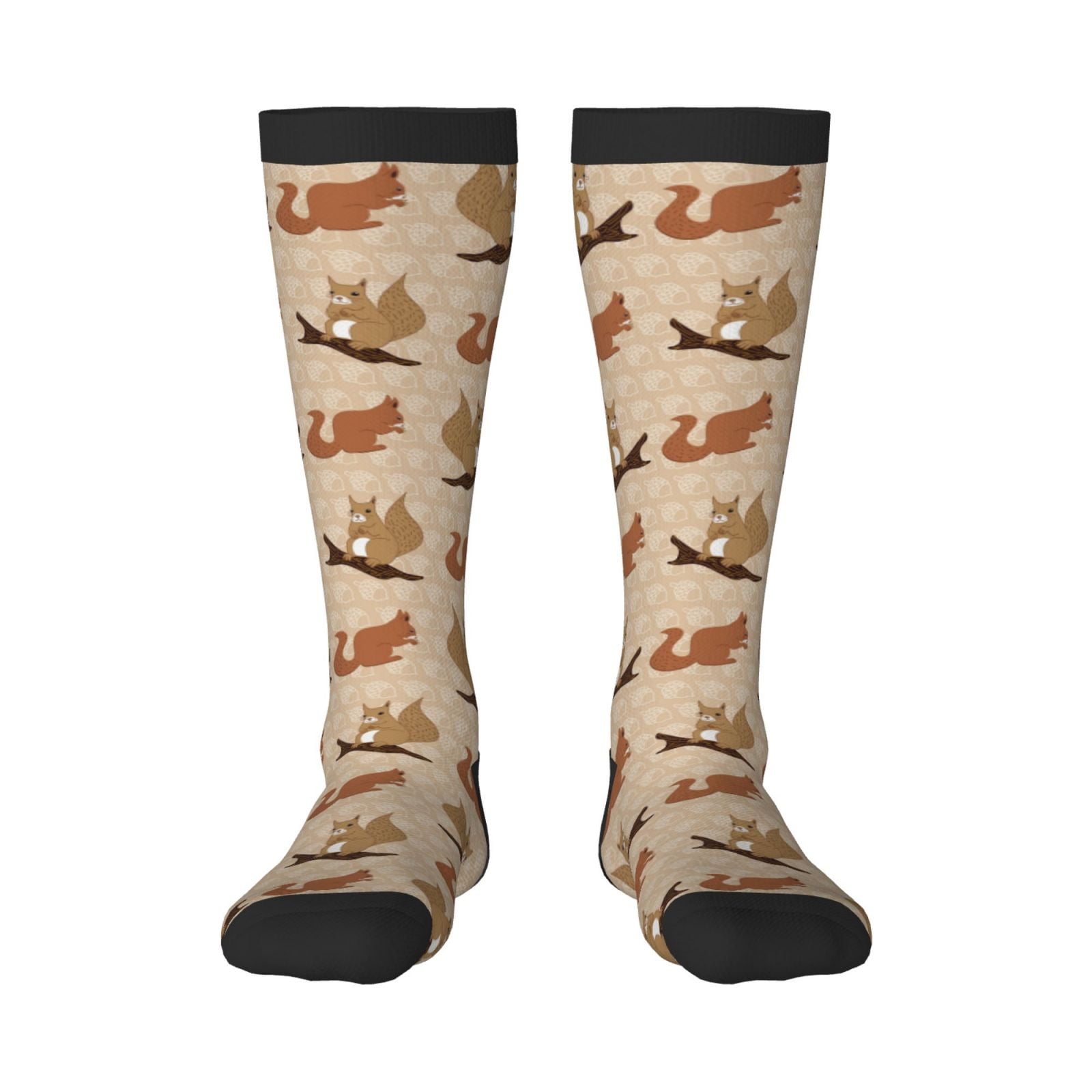 Logiee Squirrel nut backgrounds Print Gift Stocking Stuffers,Adult Stockings,Novelty Socks,Funny ...